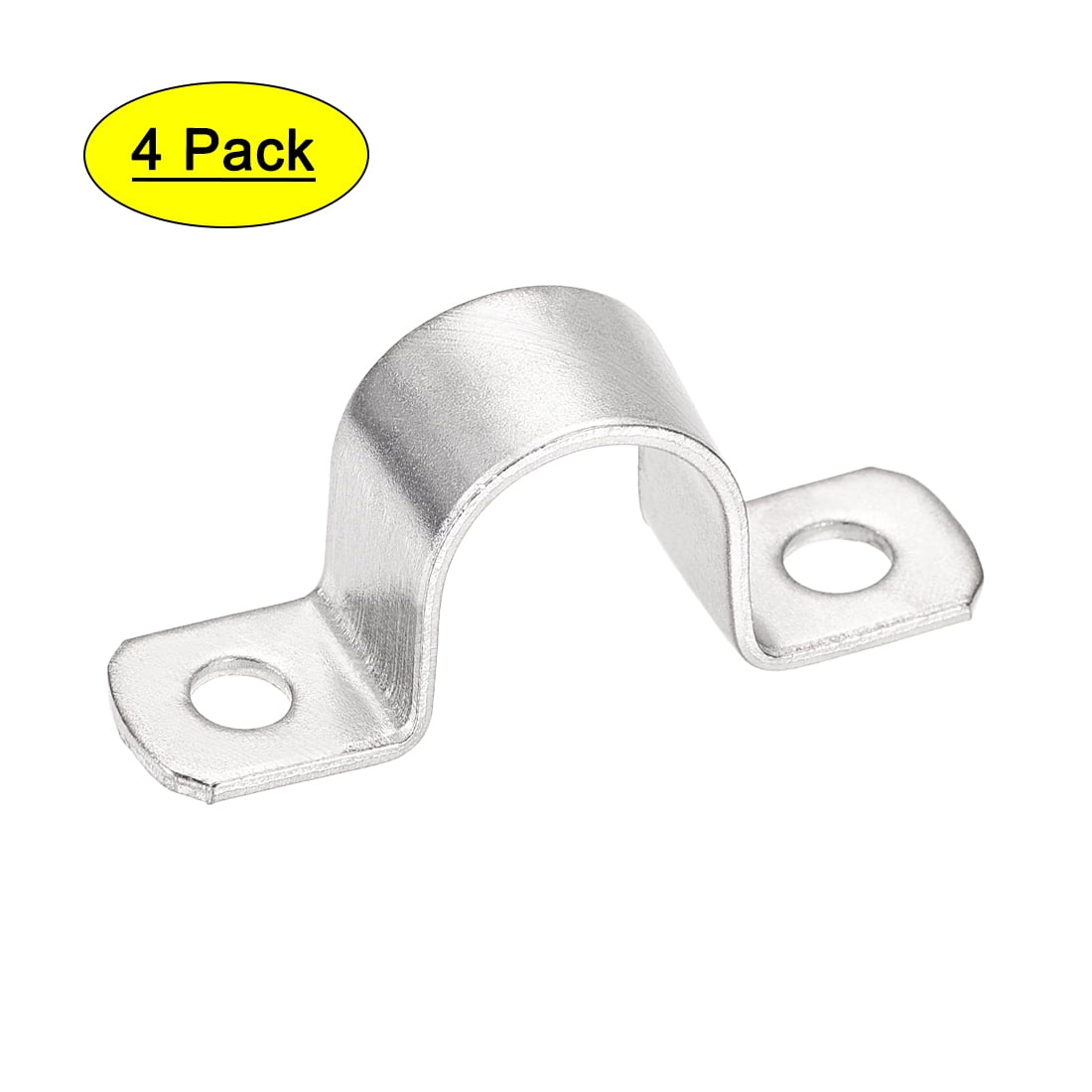 Uxcell 25mm(1") 304 Stainless Steel 2 Holes Rigid Pipe Strap Tension ...
