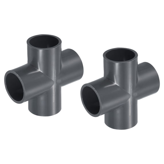 Uxcell Tee Shape Tubing Cross Joint Connectors Adapters Water Pipe ...