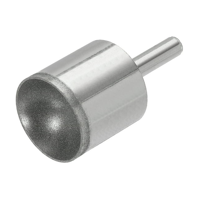 Uxcell 25mm 600 Fine Grits Diamond Mounted Point Spherical Concave Head ...