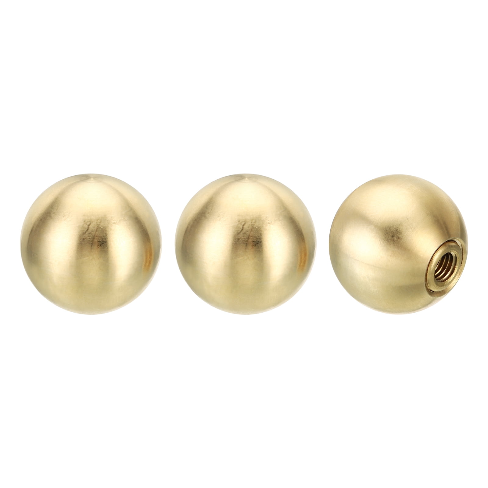 Uxcell 1" Ball Lamp Finials Caps 3 Set Solid Brass Lamp Shade Harp Top ...