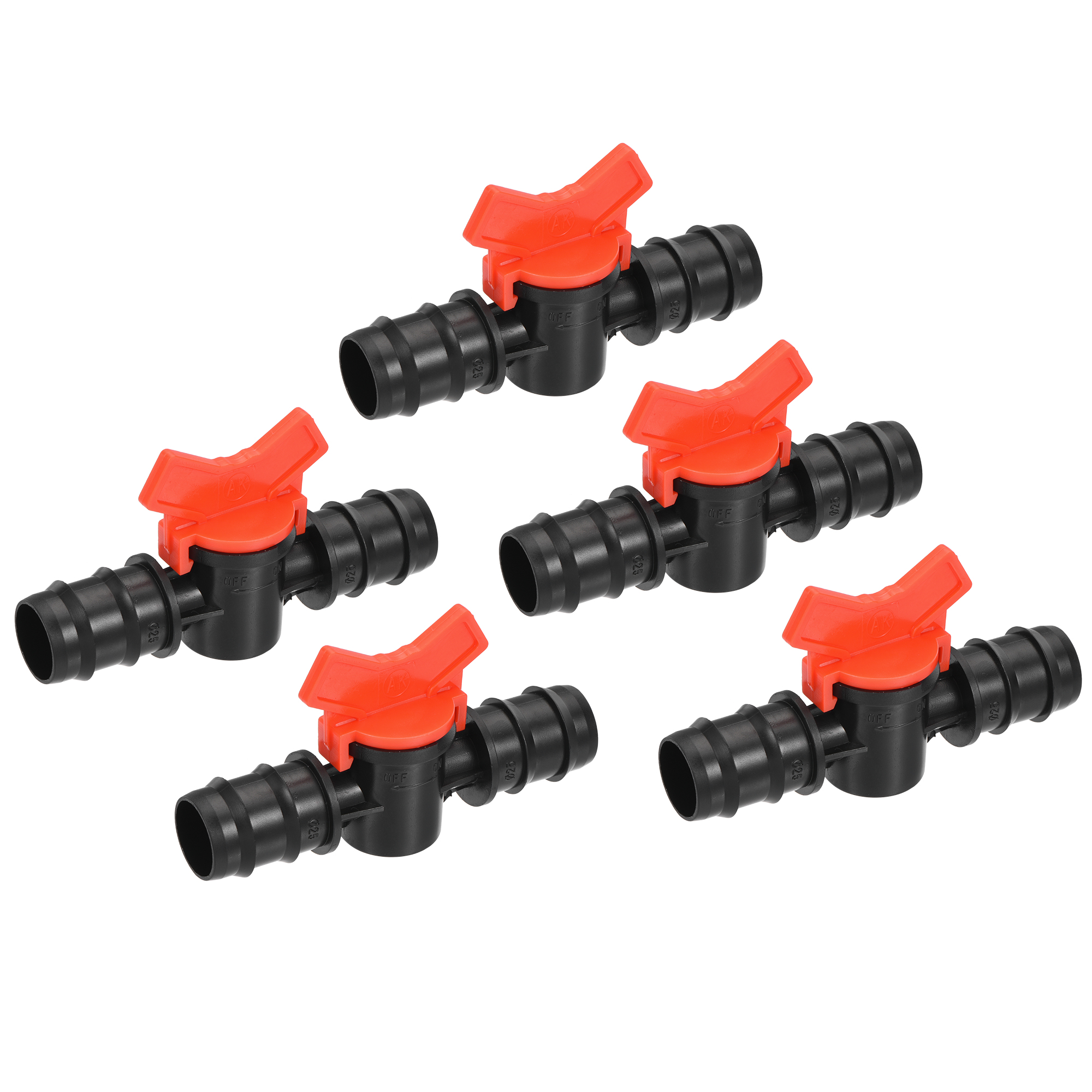 Uxcell 25mm Barb Connector Shut Off Switch Ball Valve Plastic For Irrigation 5 Pack