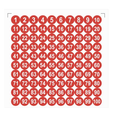 Polka Dots Numbers Stickers - Walmart.com