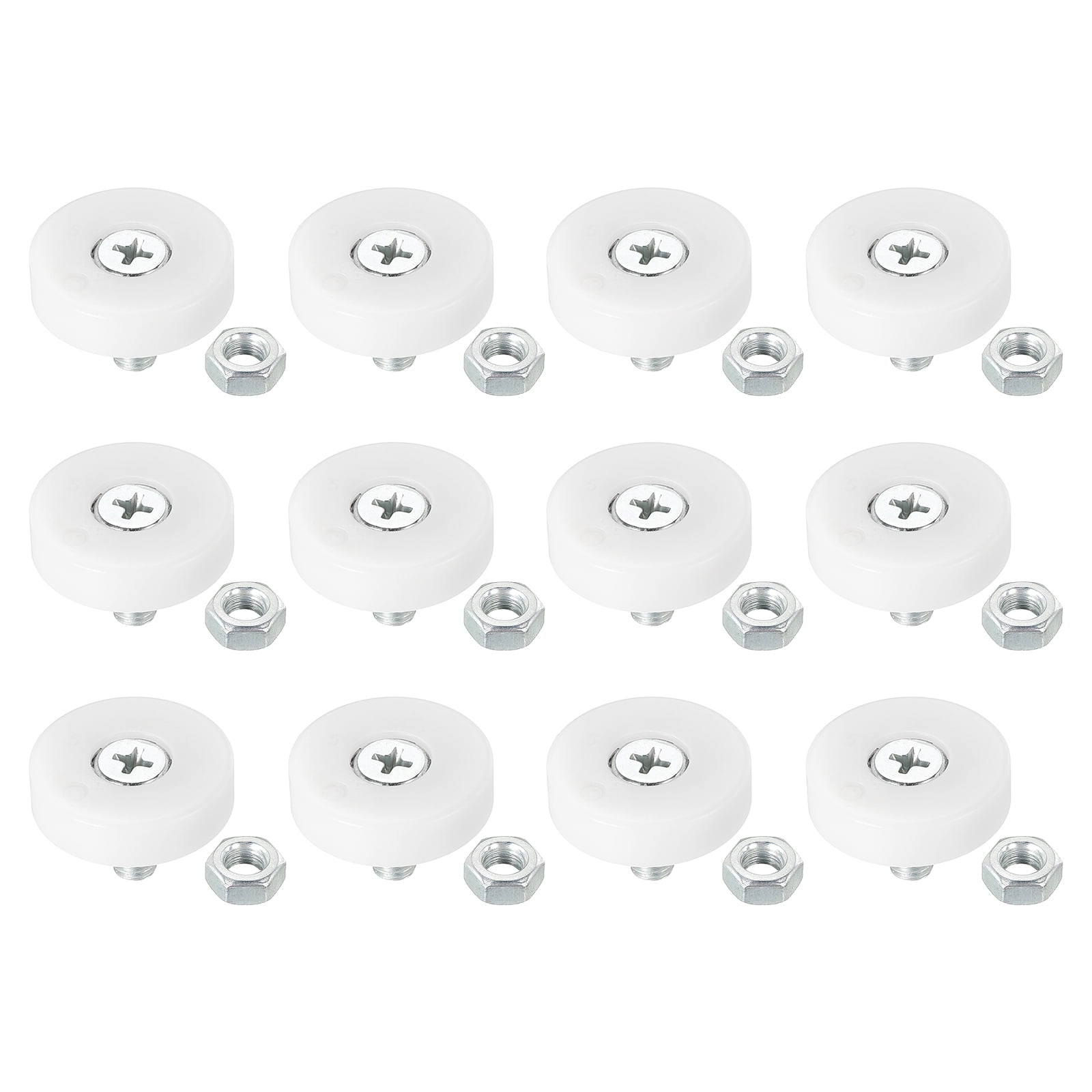 Uxcell 25mm Drawer Rollers, 12 Pack Plastic Drawer Pulley Bearing Small ...