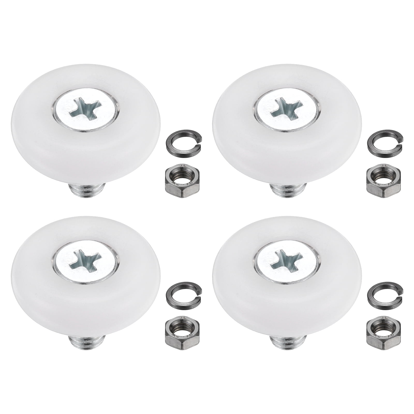 Uxcell 25mm Drawer Rollers, Nylon Positioning Pulleys with Spring ...
