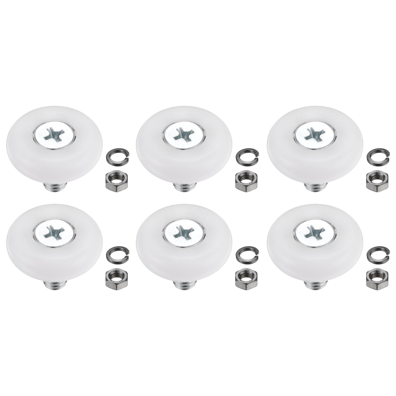 Uxcell 25mm Drawer Rollers, Nylon Positioning Pulleys with Spring ...