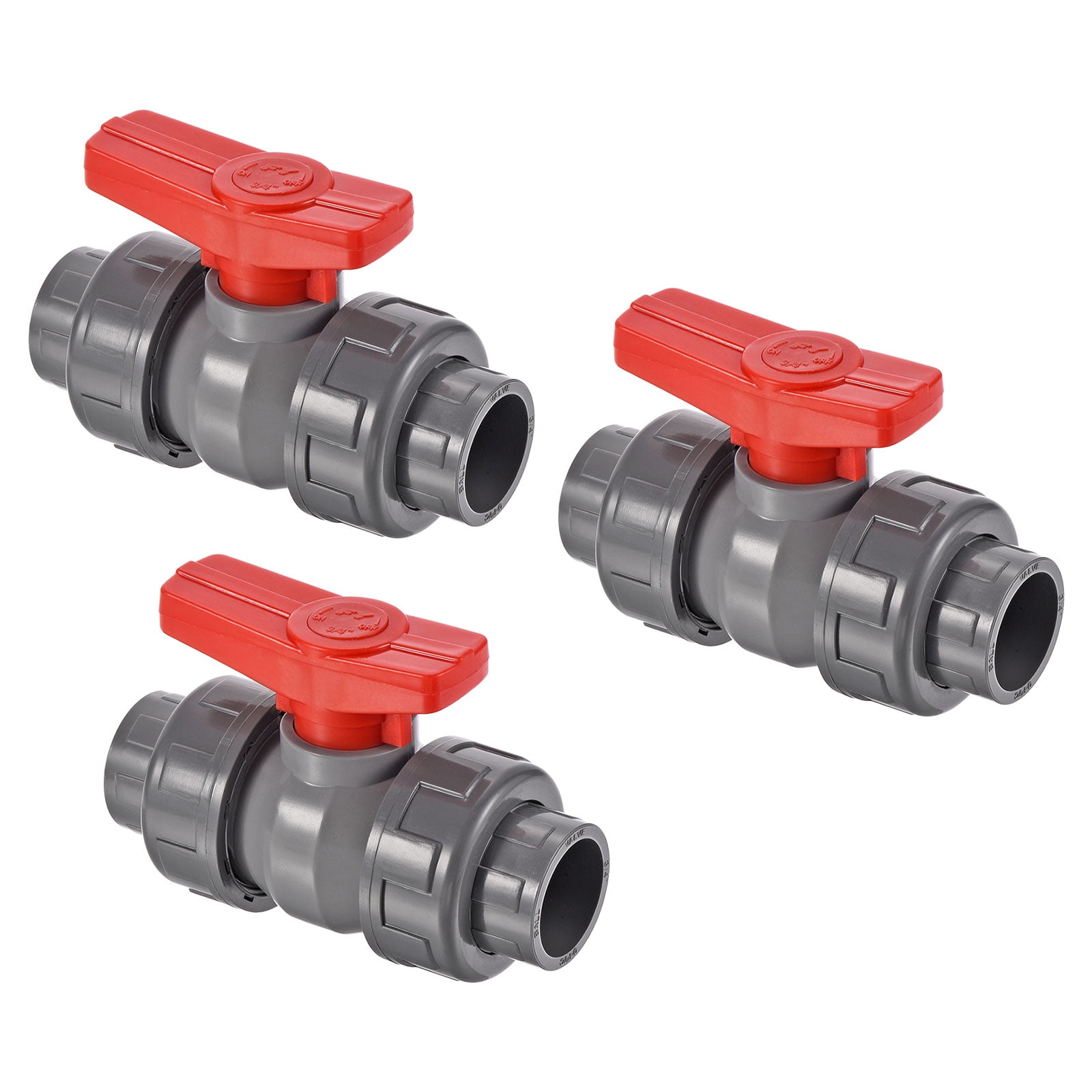 Shut Off Valve PATIKIL 40mm ID Double Union , 1 Pack PVC Socket Type ...