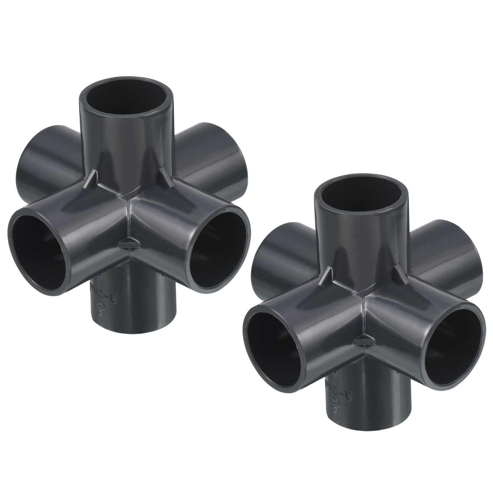 Uxcell 25mm ID UPVC Elbow Fitting 6 Way PVC Pipe Fittings Connector ...