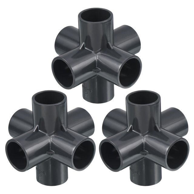 Uxcell 25mm ID UPVC Elbow Fitting 6 Way PVC Pipe Fittings Connector ...