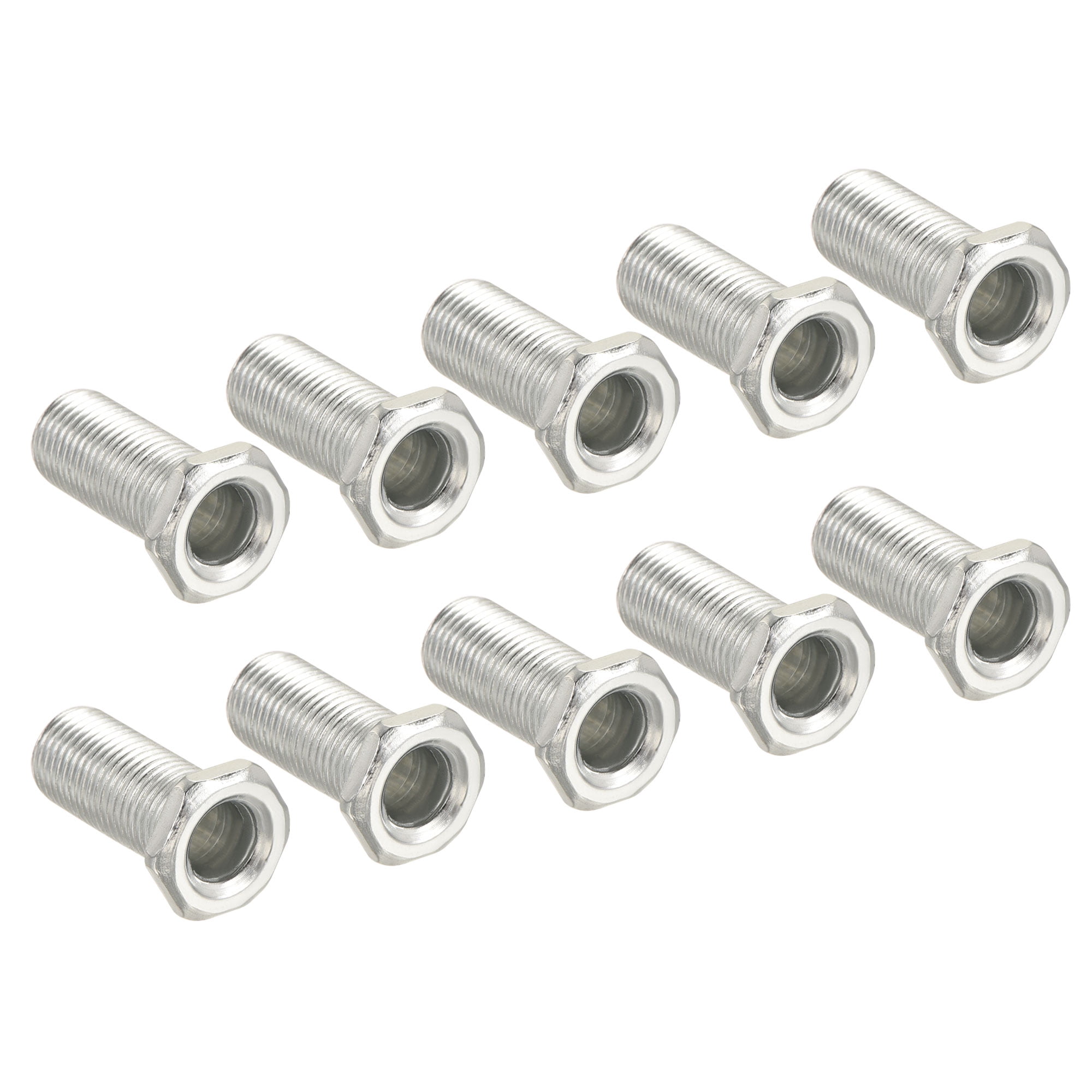 Uxcell 25mm Long Pipe Hexagon Countersunk Flat Head M10 Thread Lamp Rod ...