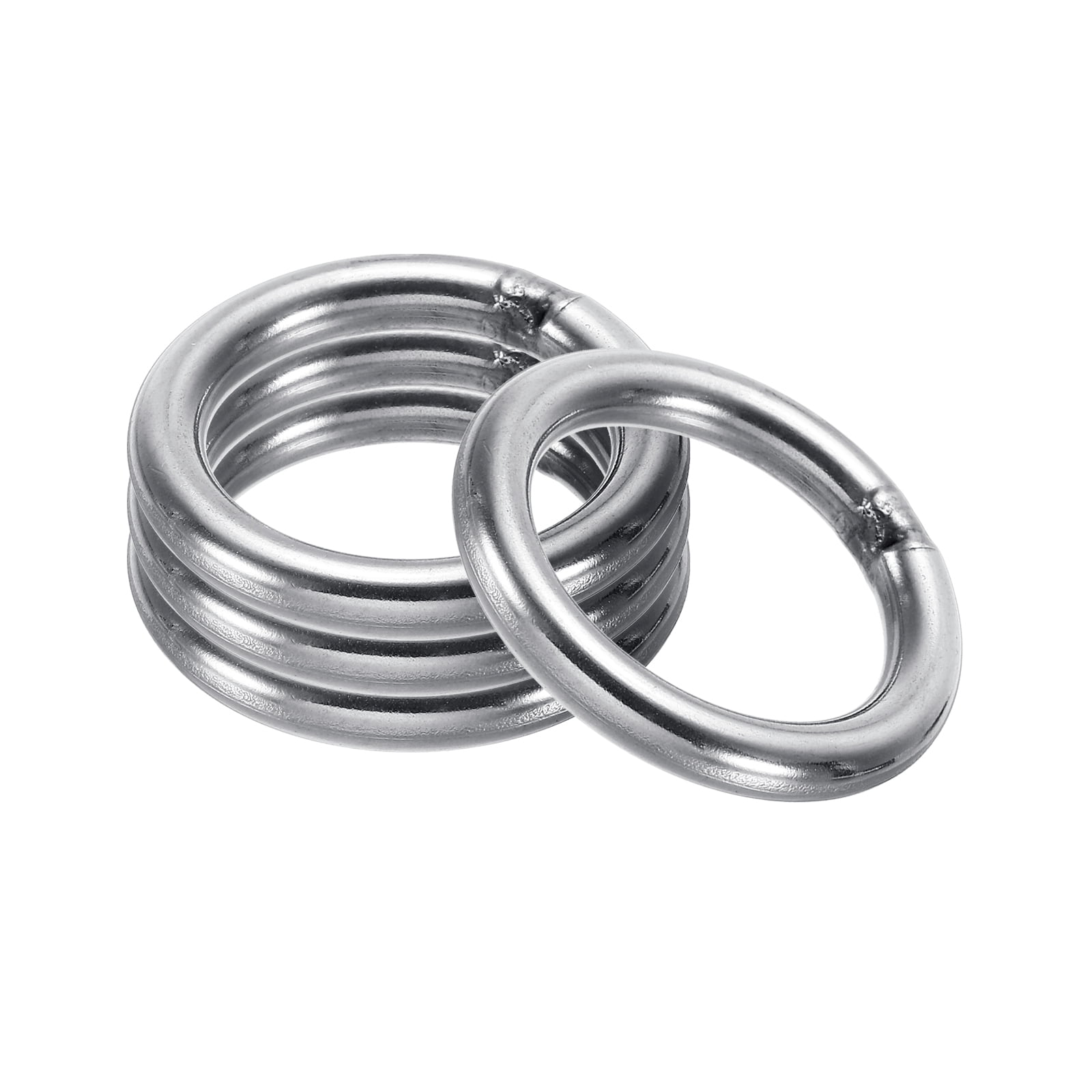 Uxcell 25mm Metal O Rings, 4 Pack 304 Stainless Steel Round Rings for ...