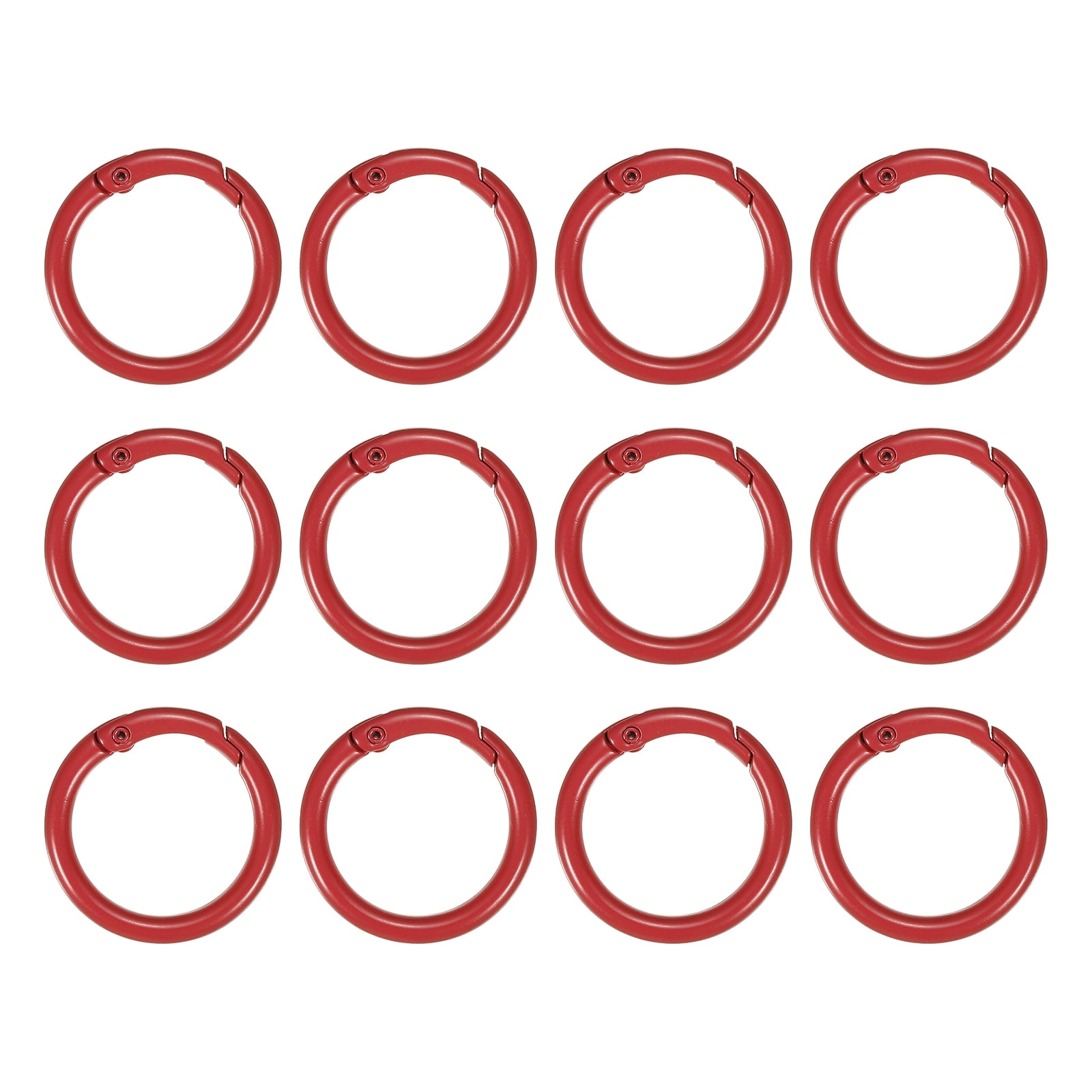 Uxcell 25mm Metal Spring O Rings Spring Gate O Rings Zinc Alloy Snap ...