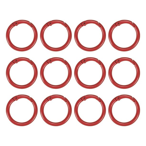 Uxcell 25mm Metal Spring O Rings Spring Gate O Rings Zinc Alloy Snap ...