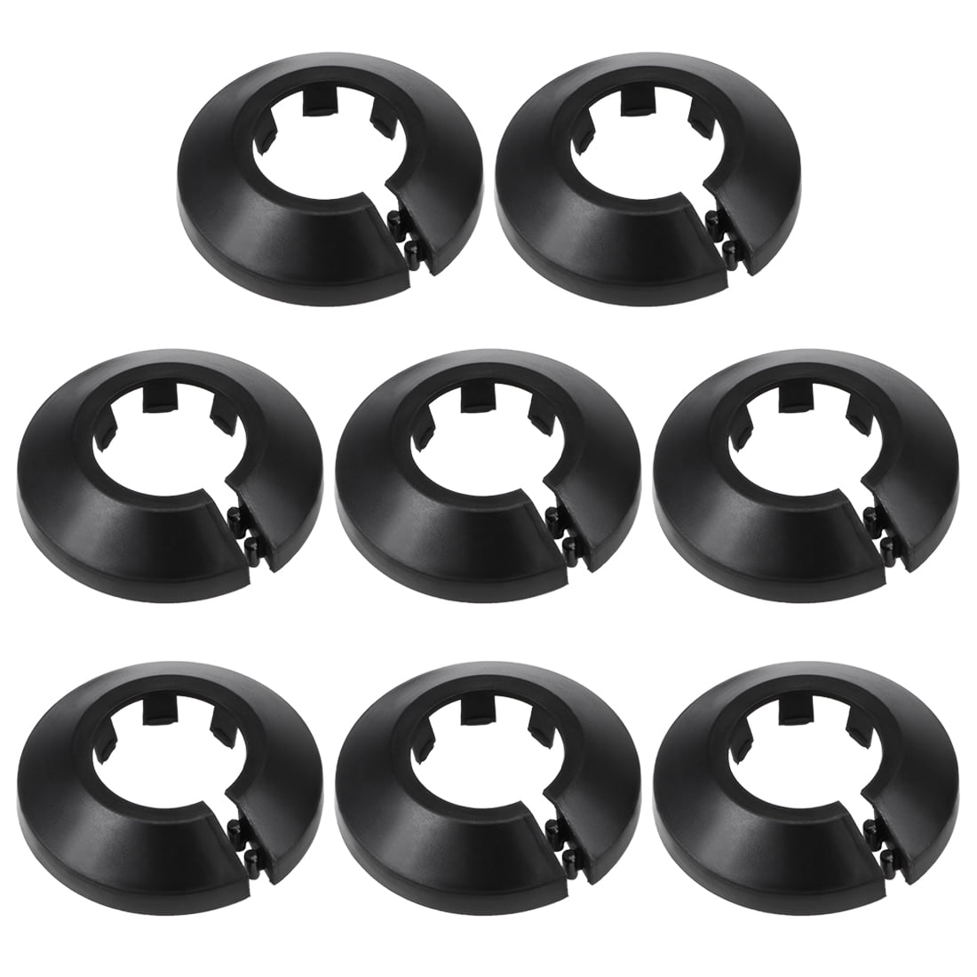 Uxcell 25mm PP Plastic Black Water Pipe Cover Decoration 8 Pack ...