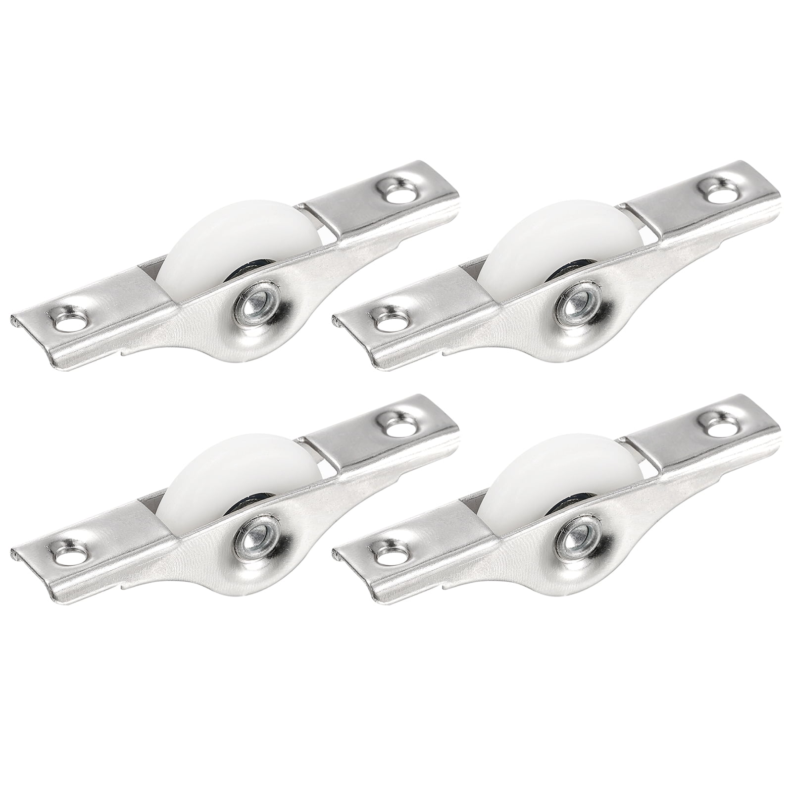 Uxcell 25mm Sliding Door Nylon Pulley Window Wheels, White Silver Tone ...