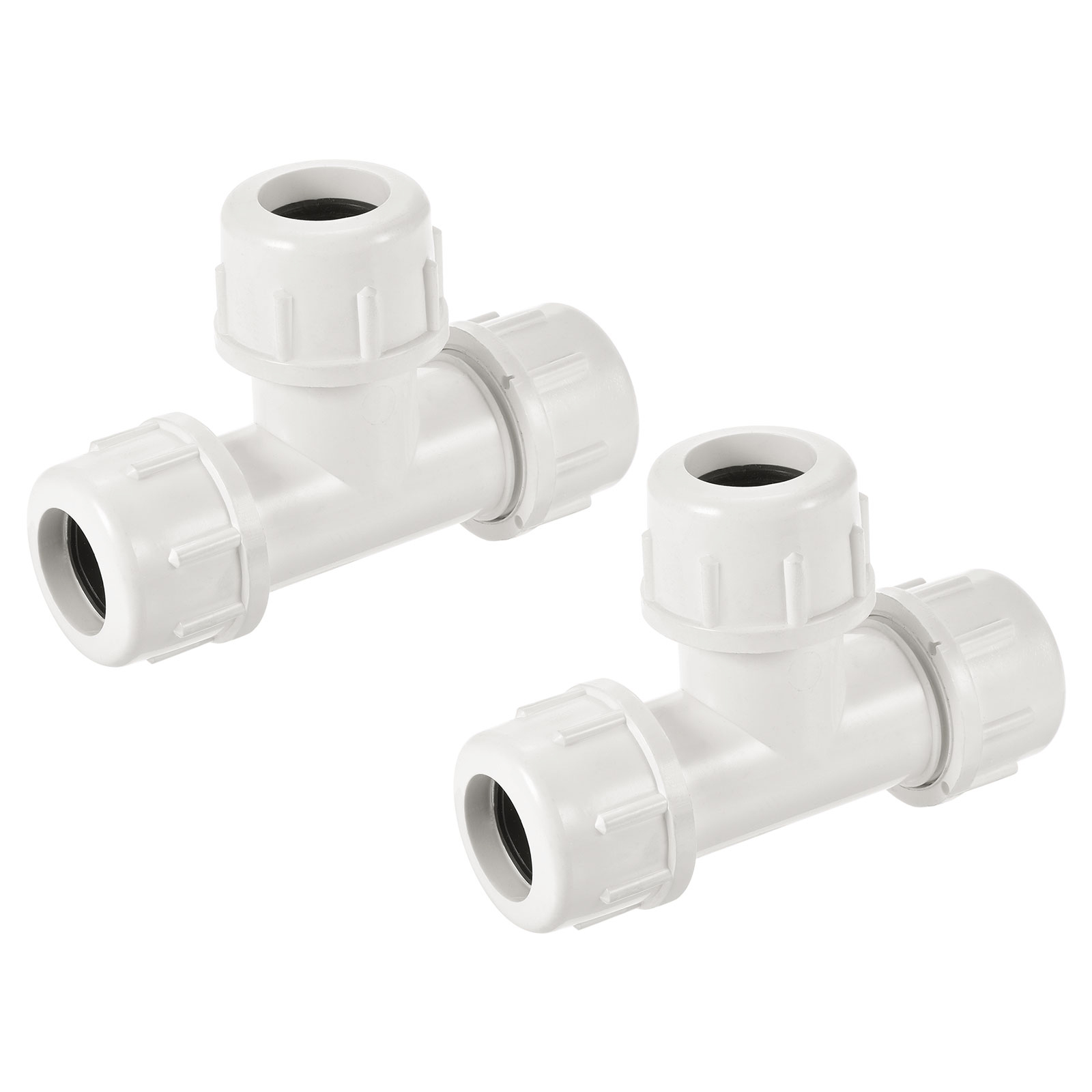 Uxcell 25mm Tube OD 3-Ways PVC Quick Connector Compression Tube Tee ...