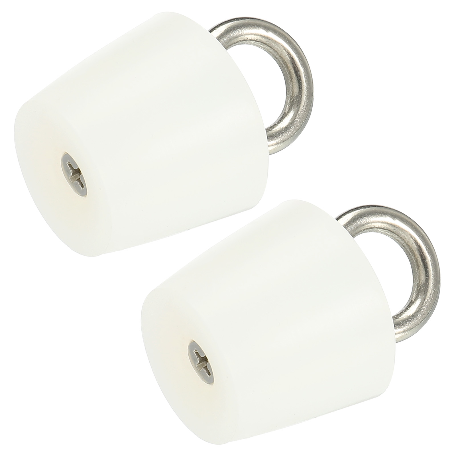 Uxcell 25mm to 33mm Silicone Rubber Tapered Plug with Ring Solid White ...