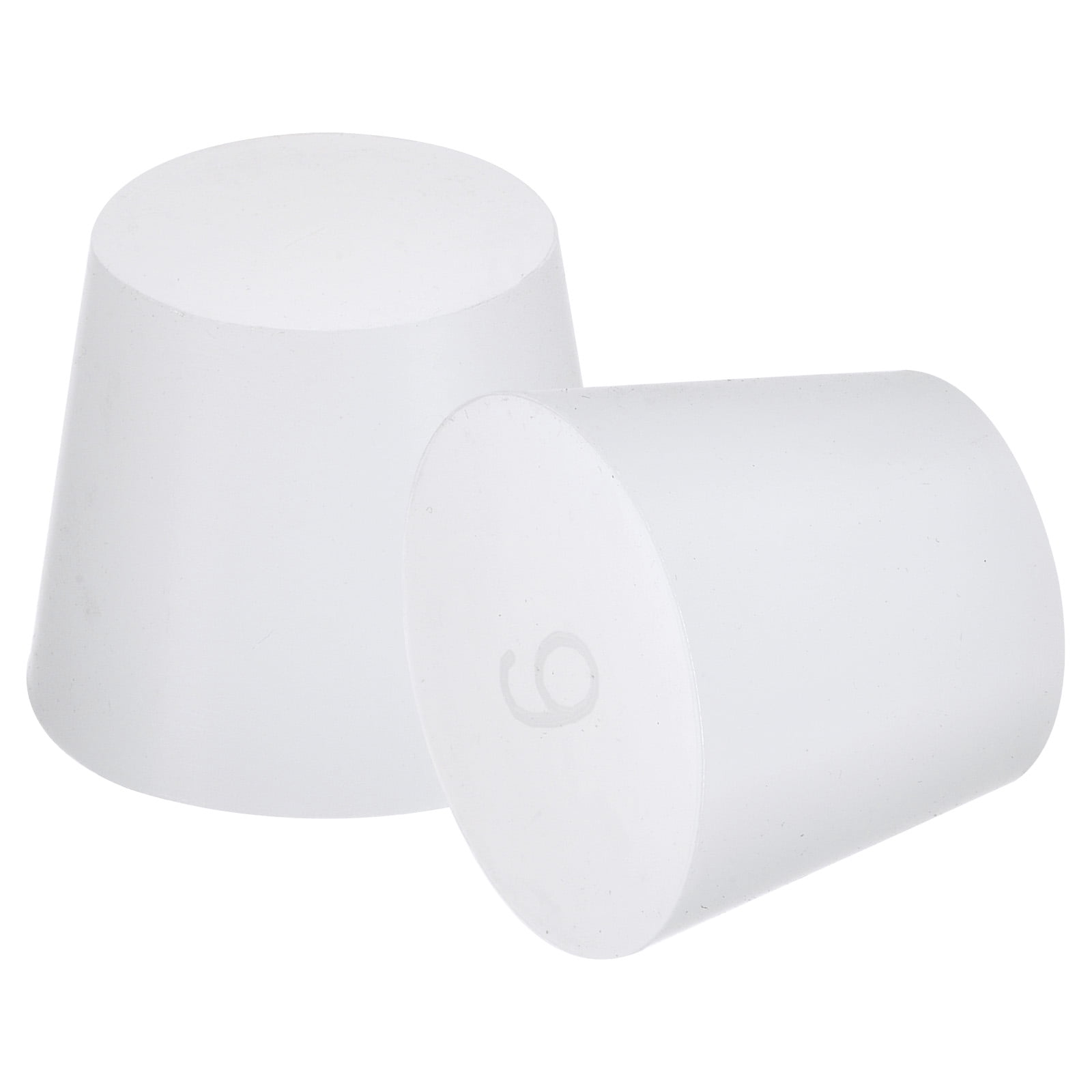 Uxcell 25mm to 33mm Solid Silicone Rubber Tapered Plug White for Powder ...