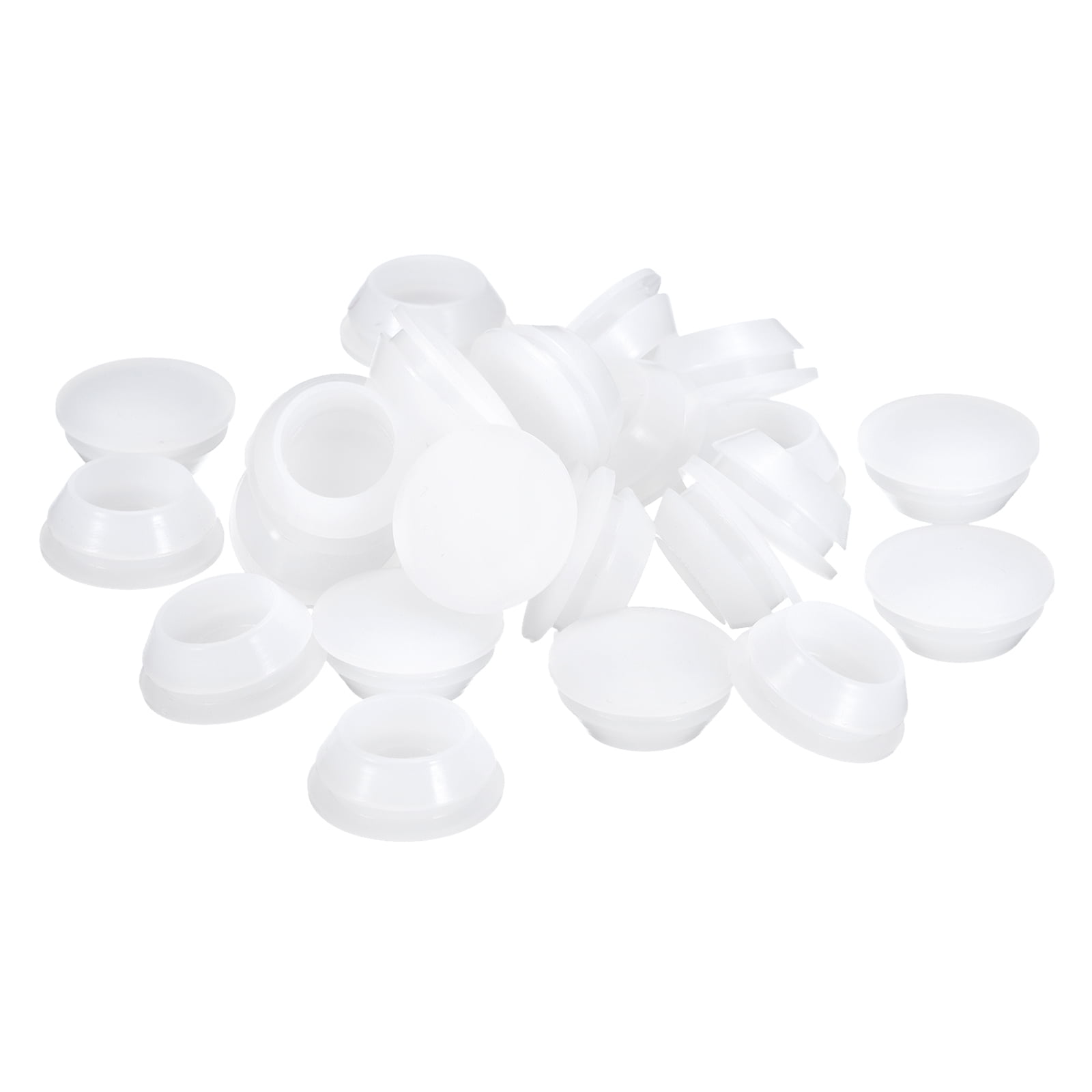 Uxcell 25pack Silicone Plug, Rubber Round Snap in Locking Hole Plug ...