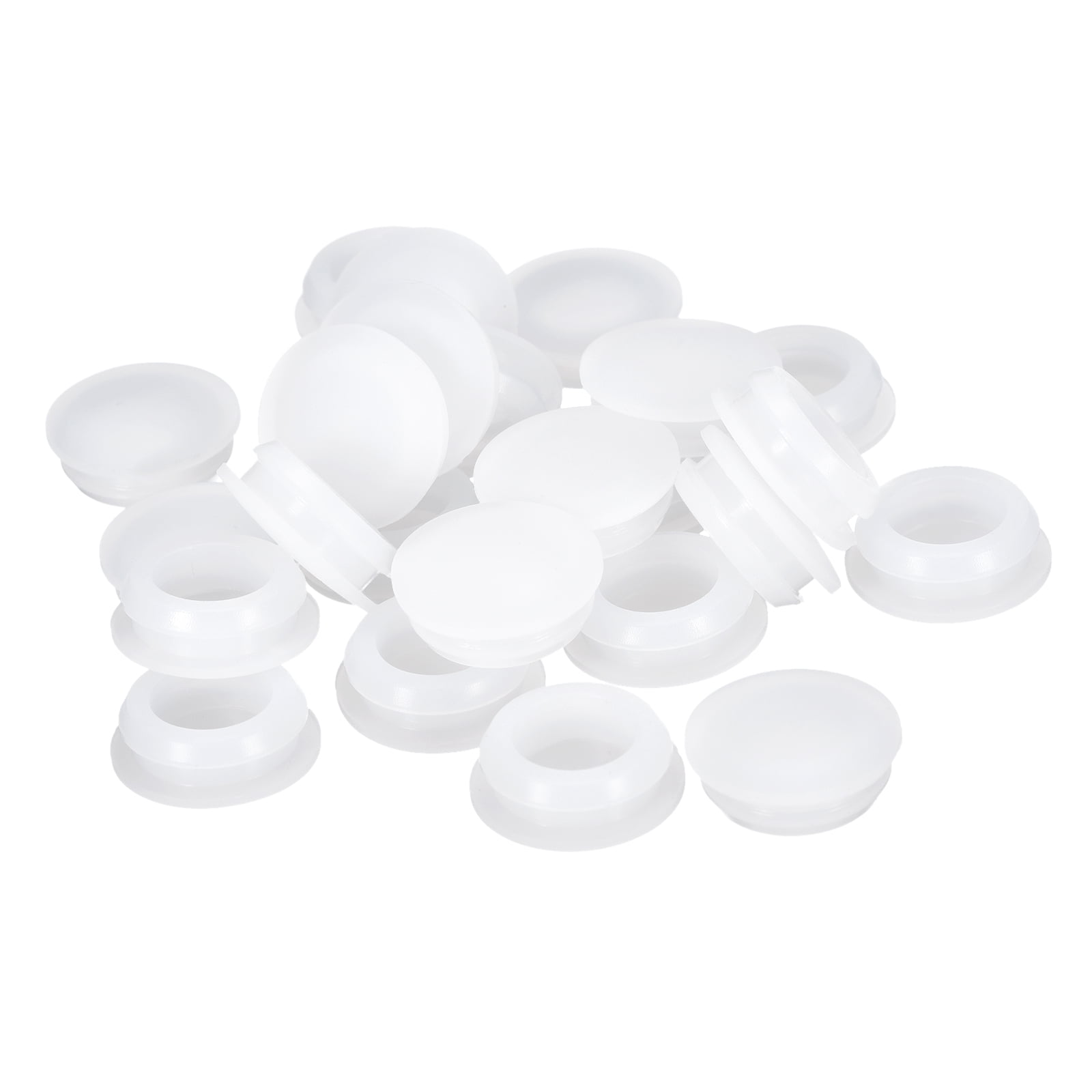 Uxcell 25pack Silicone Plugs, Rubber Round Snap in Locking Hole Plugs ...
