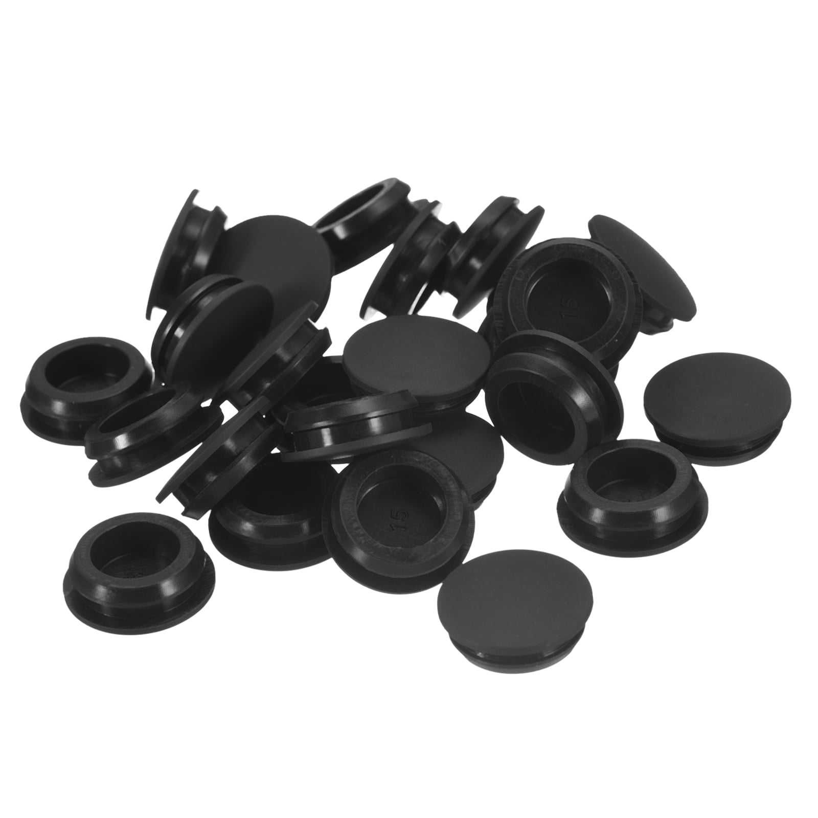 Uxcell 25pack Silicone Plugs, Rubber Round Snap in Locking Hole Plugs ...