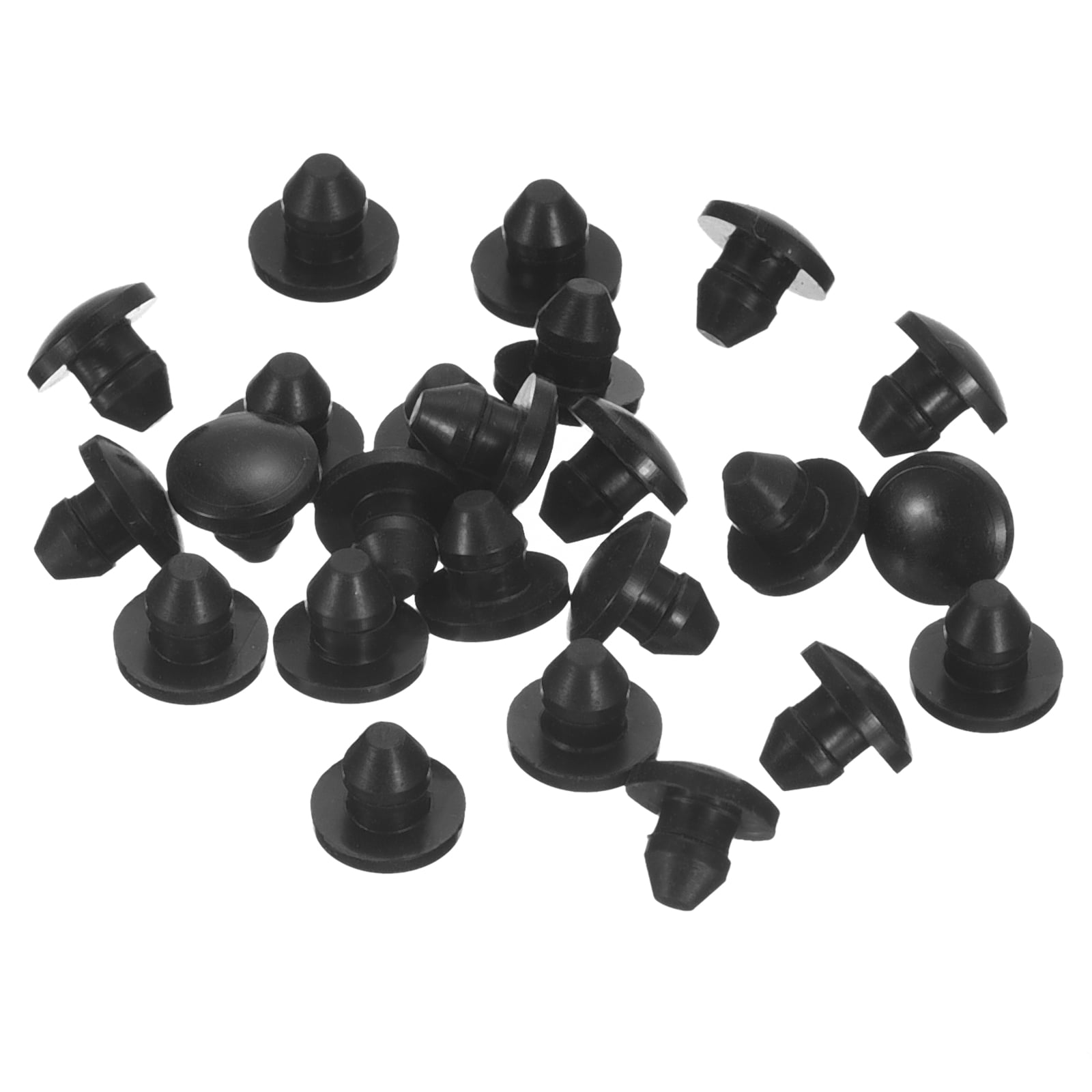 Uxcell 25pack Silicone Plugs, Rubber Round Snap in Locking Hole Plugs ...