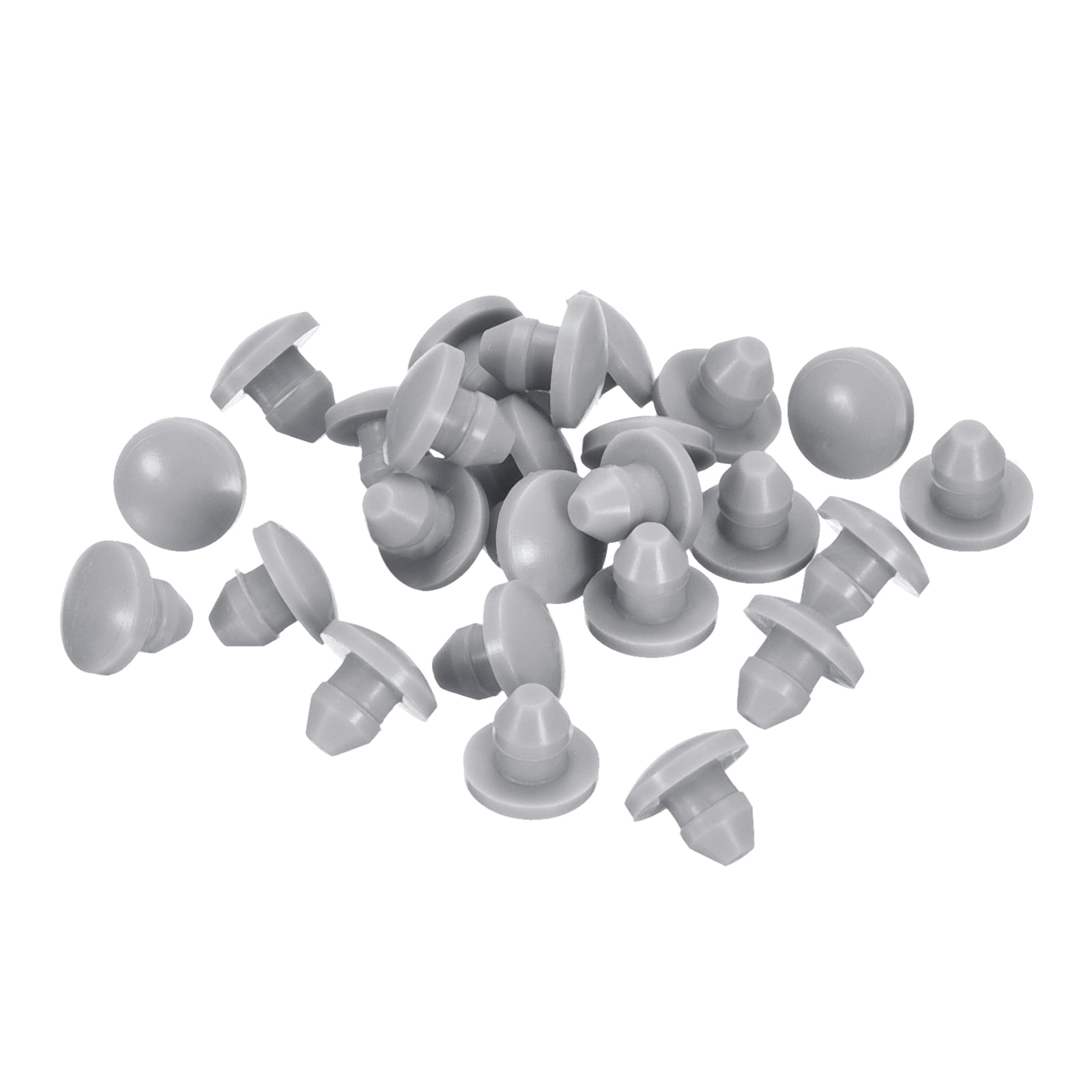 Uxcell 25pack Silicone Plugs, Rubber Round Snap in Locking Hole Plugs ...