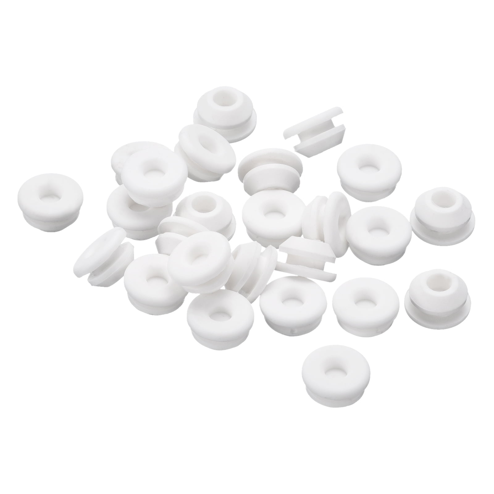 Uxcell 25pack Silicone Plugs, Rubber Round Snap in Locking Hole Plugs ...