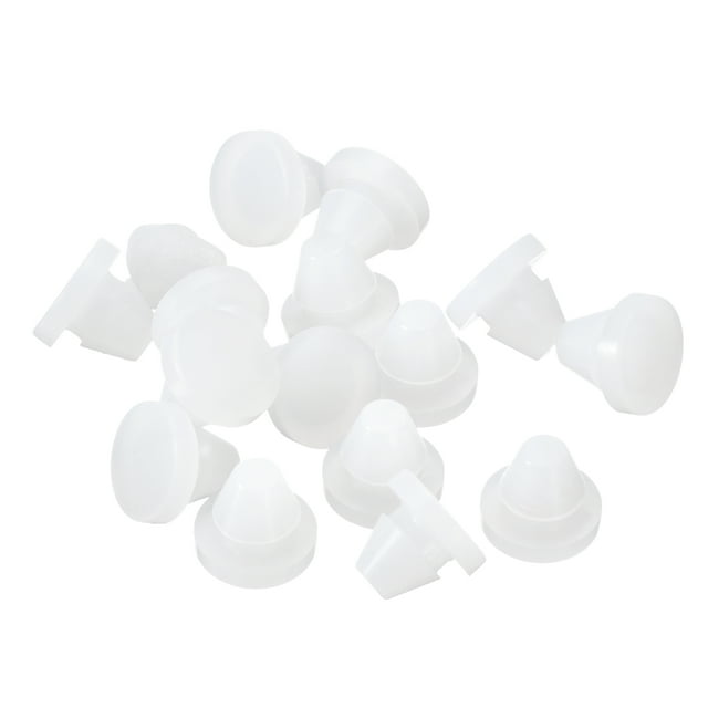 Uxcell 25pack Silicone Plugs, Rubber Round Snap in Locking Hole Plugs ...