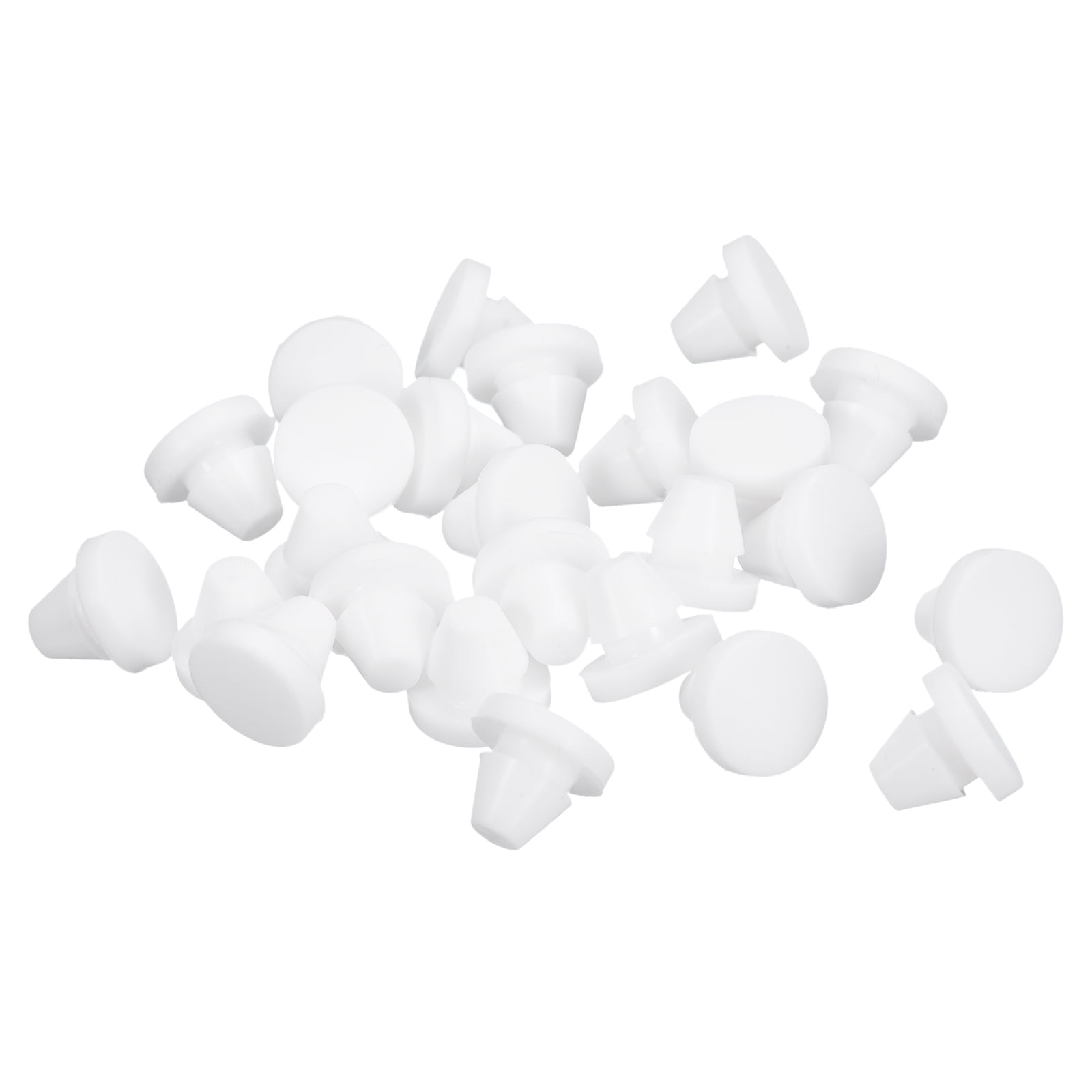 Uxcell 25pack Silicone Plugs, Rubber Round Snap in Locking Hole Plugs ...