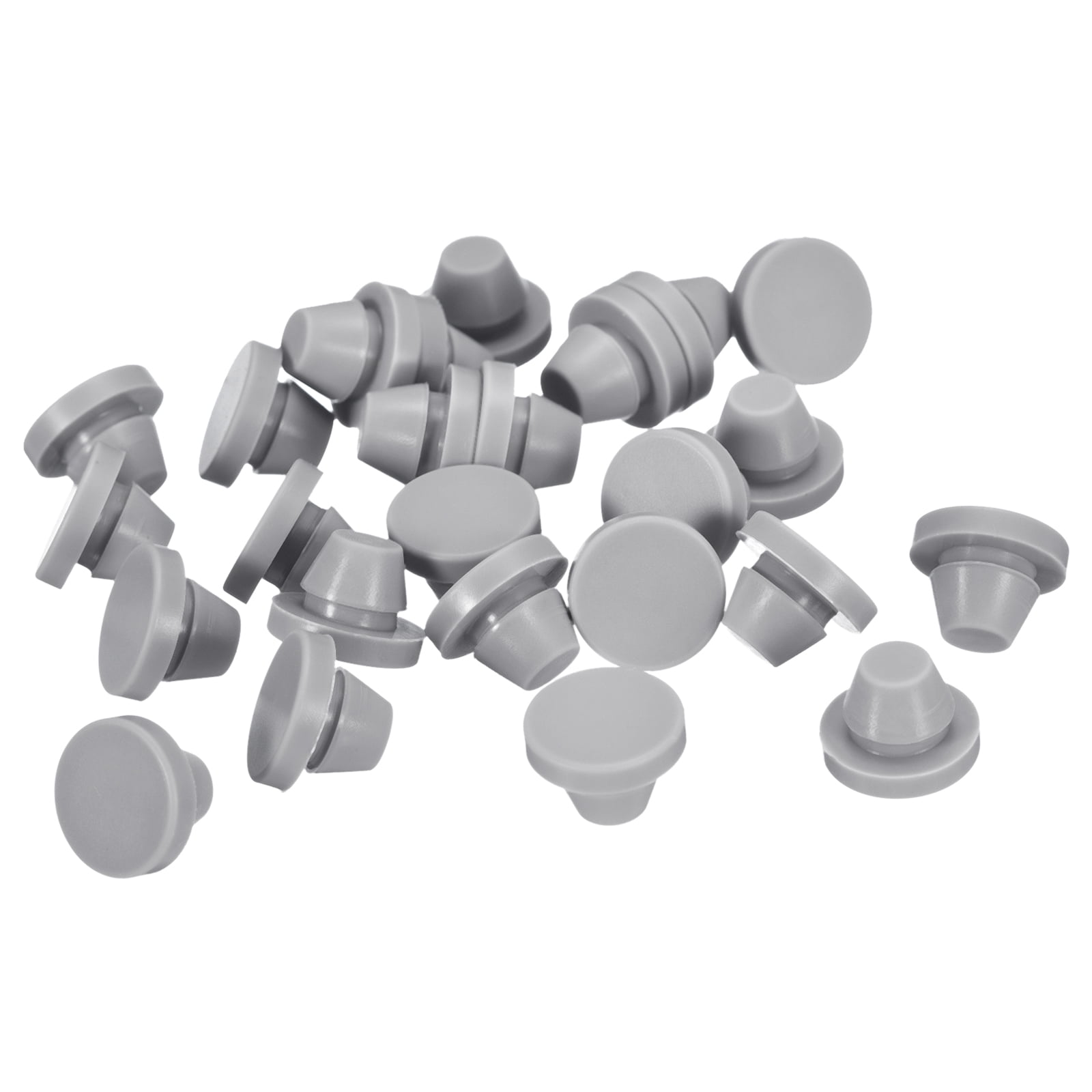 Uxcell 25pack Silicone Plugs, Rubber Round Snap in Locking Hole Plugs ...