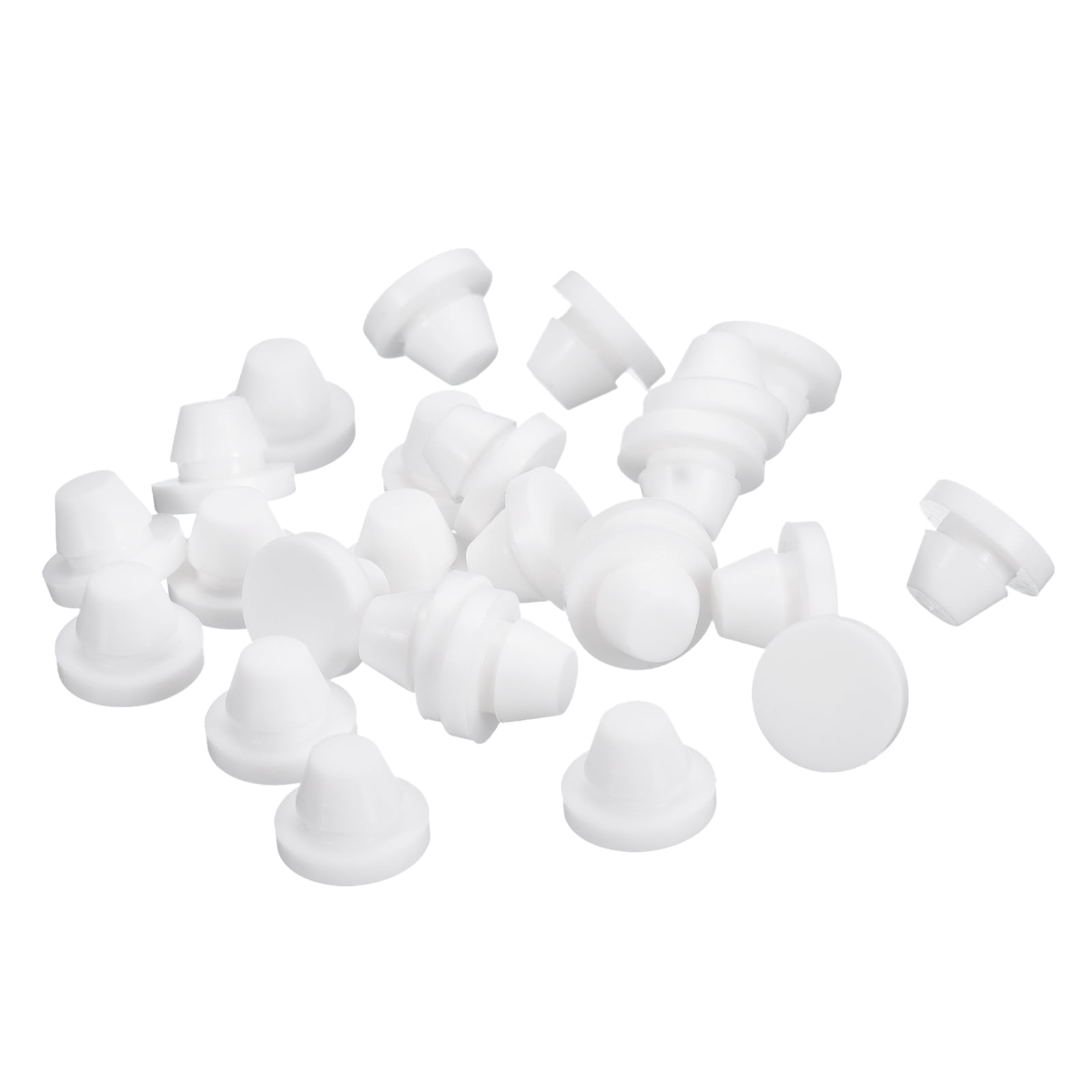Uxcell 25pack Silicone Plugs, Rubber Round Snap in Locking Hole Plugs ...