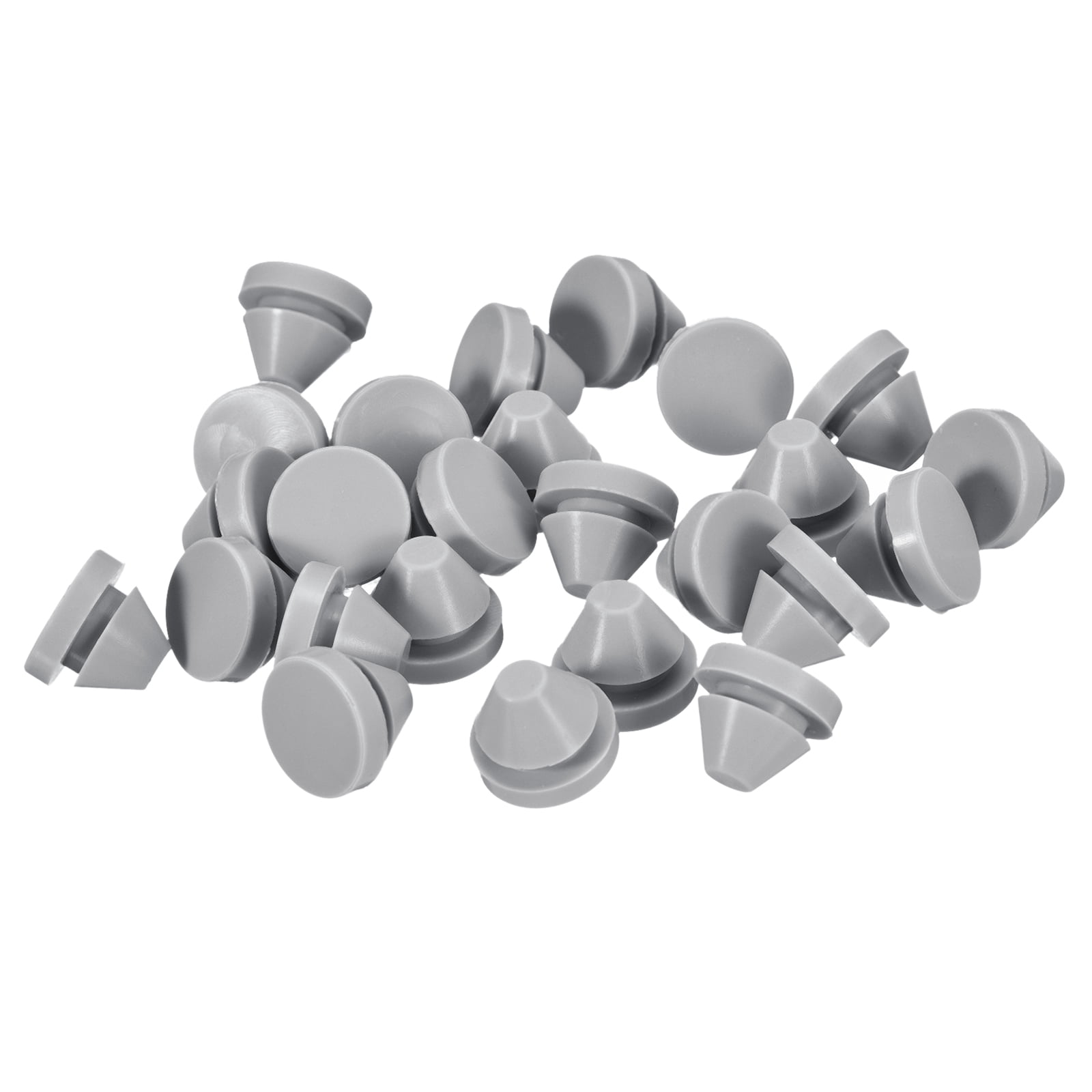 Uxcell 25pack Silicone Plugs, Rubber Round Snap in Locking Hole Plugs ...