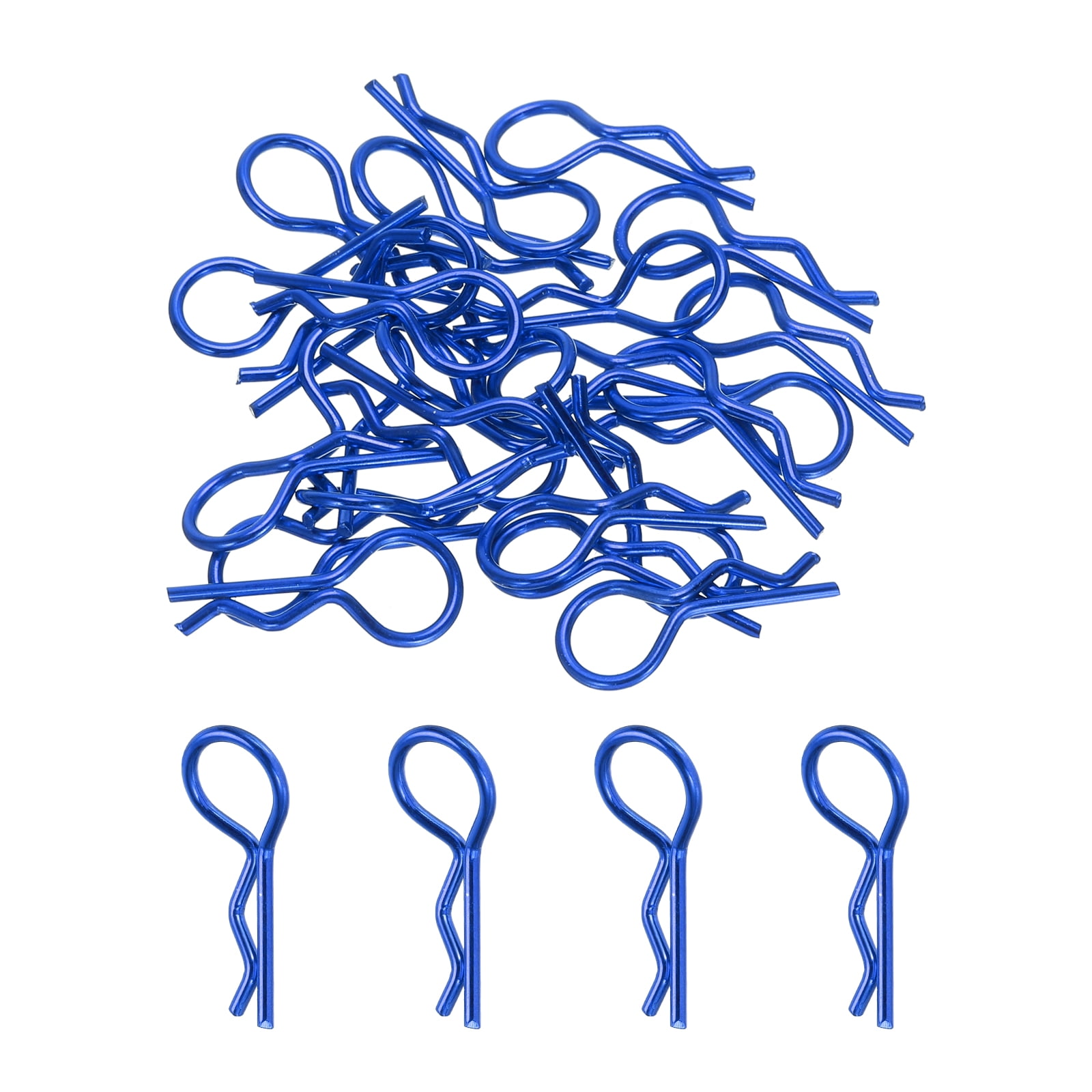 Uxcell 25pcs Body Clips Bent Springy Pins for 1/8 1/10 Scale Model RC ...