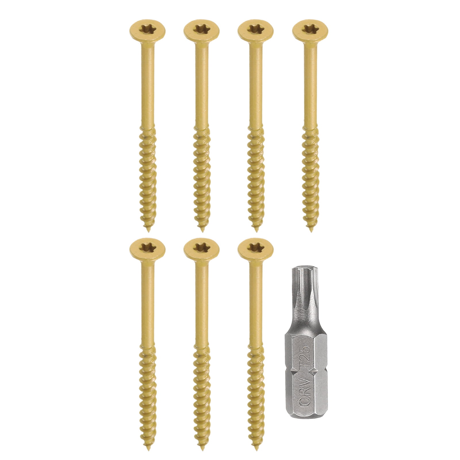 Uxcell 25pcs Deck Screws #10 x 3-1/2" Torx Exterior Wood Screws with ...
