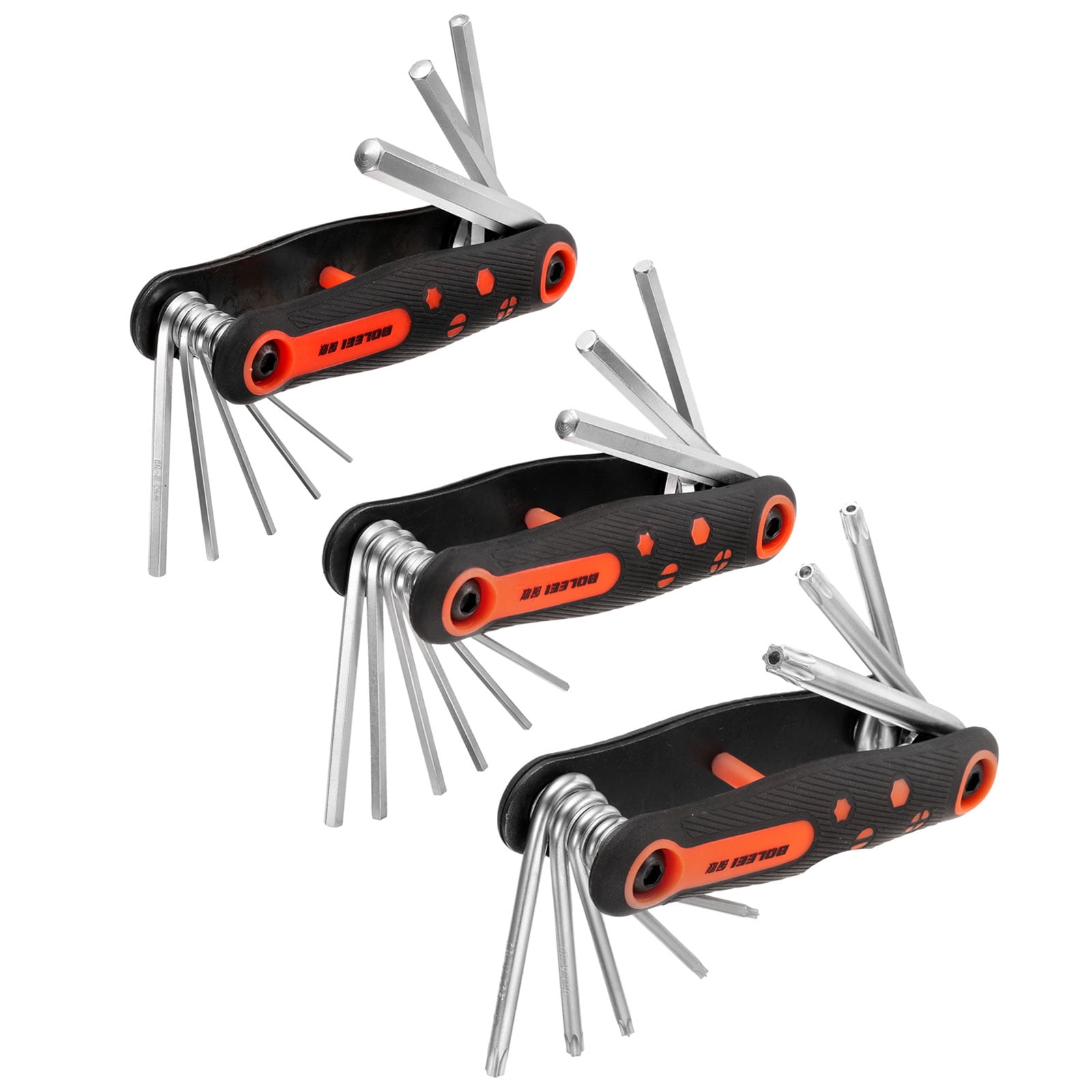 Uxcell 25pcs Folding Hex Key Wrench Set 5/64"-1/4" SAE 1.5mm-8mm Metric ...