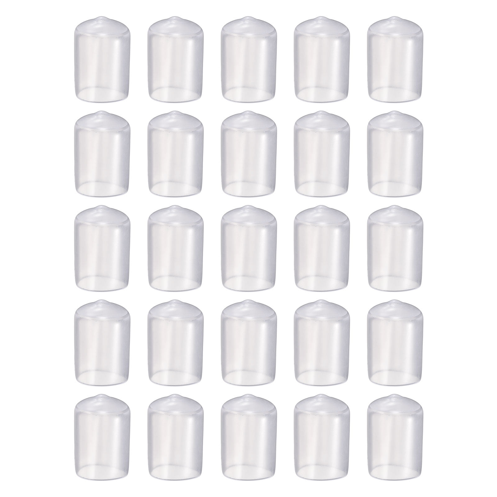 Uxcell 25pcs Round Rubber End Caps 21mm ID Bolt Covers Caps Vinyl ...
