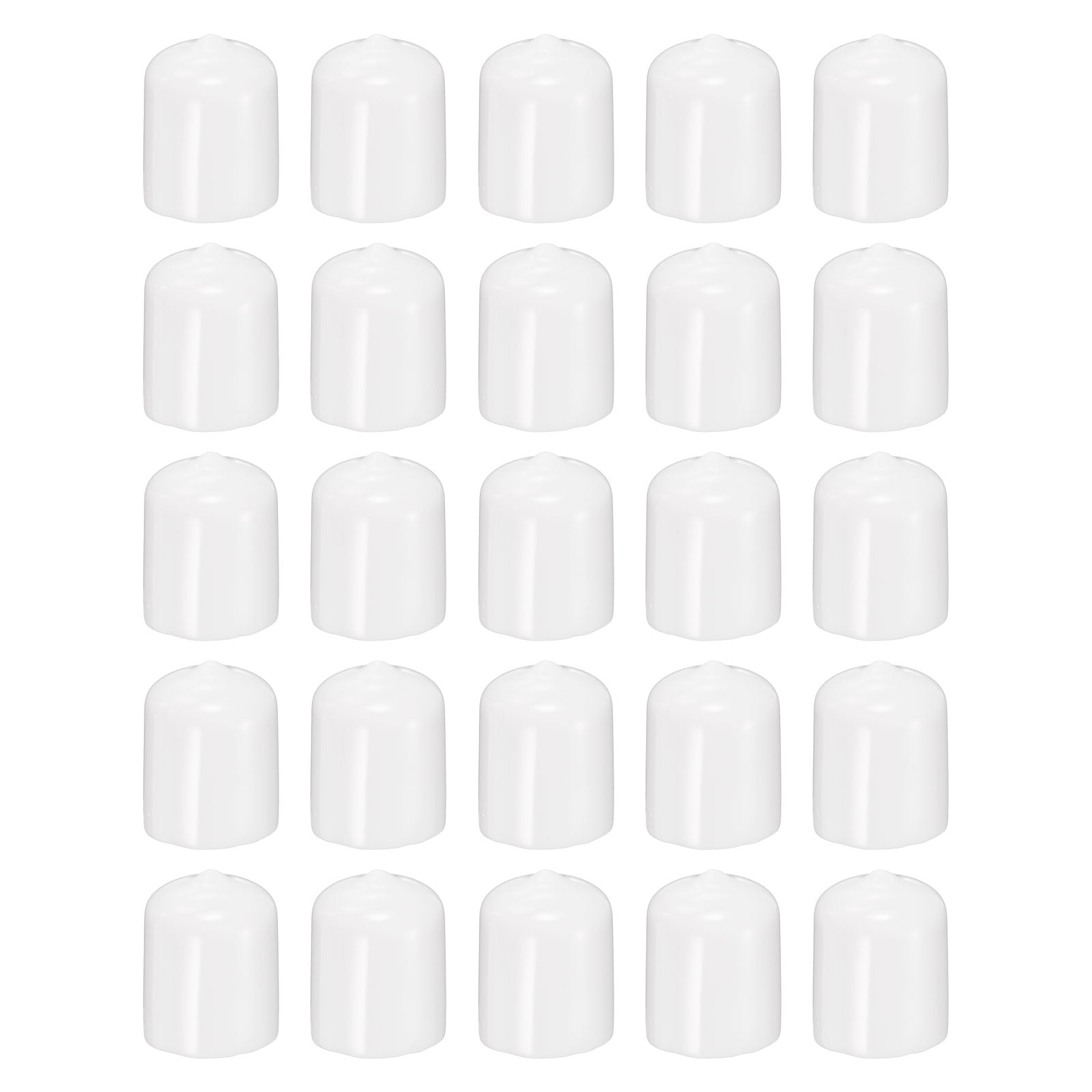 Uxcell 25pcs Round Rubber End Caps 23mm ID Bolt Covers Caps Vinyl ...