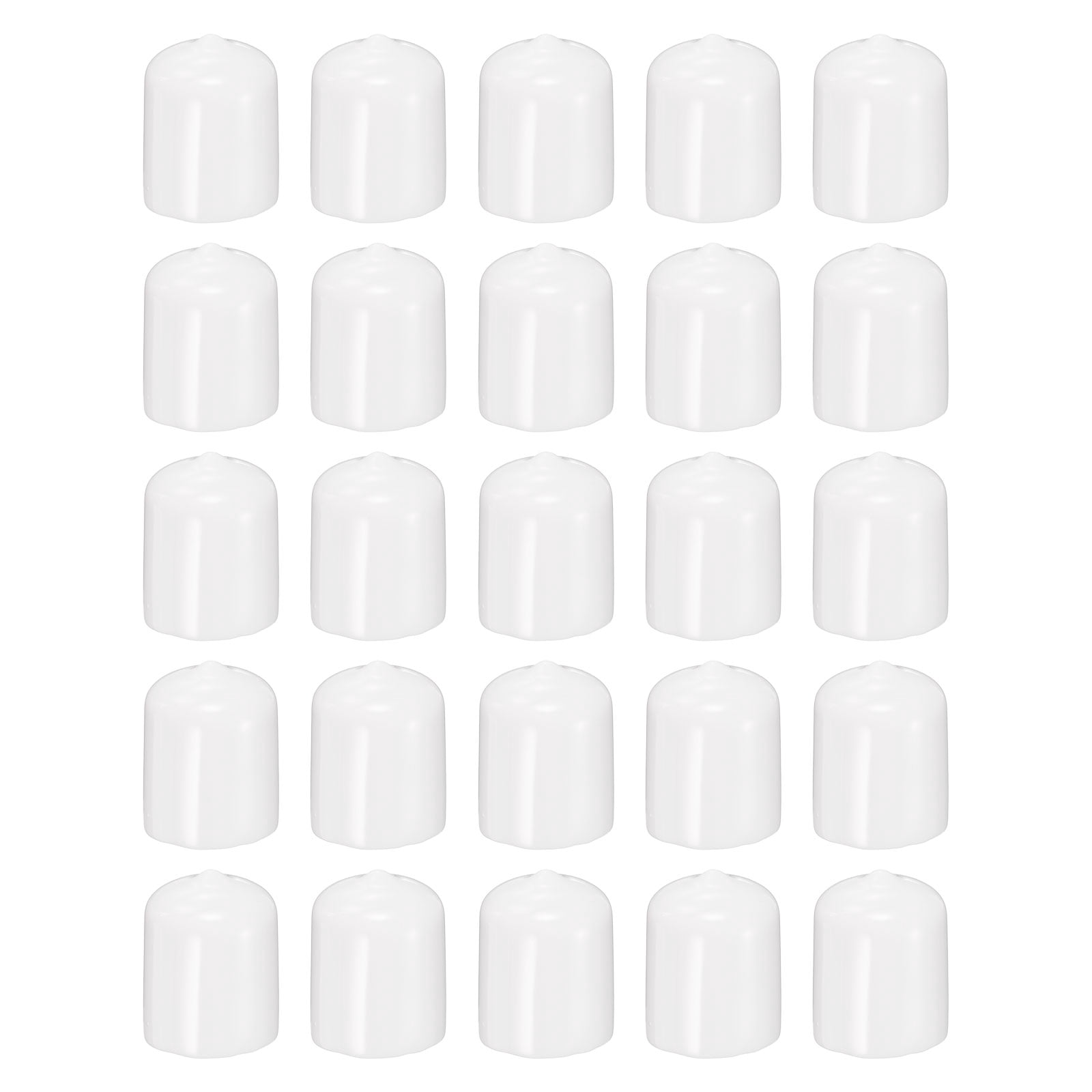 Uxcell 25pcs Round Rubber End Caps 24mm ID Bolt Covers Caps Vinyl ...