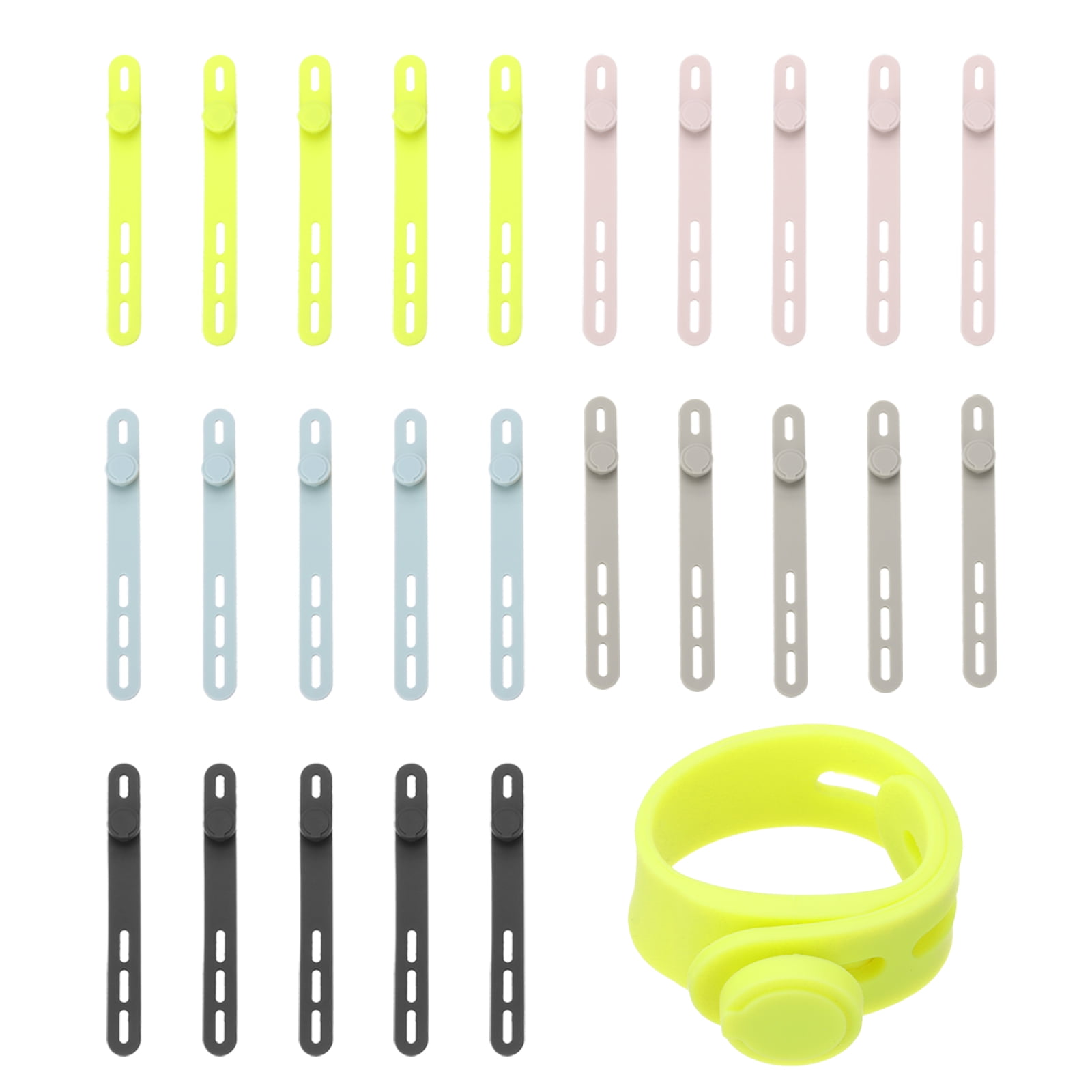 Uxcell 25pcs Silicone Cable Ties 7 Inch Zip Ties Twist Ties Cord ...
