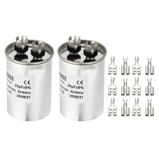 Uxcell 30uf 30MDF 370/440VAC Fan Start Capacitor, CBB65 Circular Run Capacitor with Connecting ...