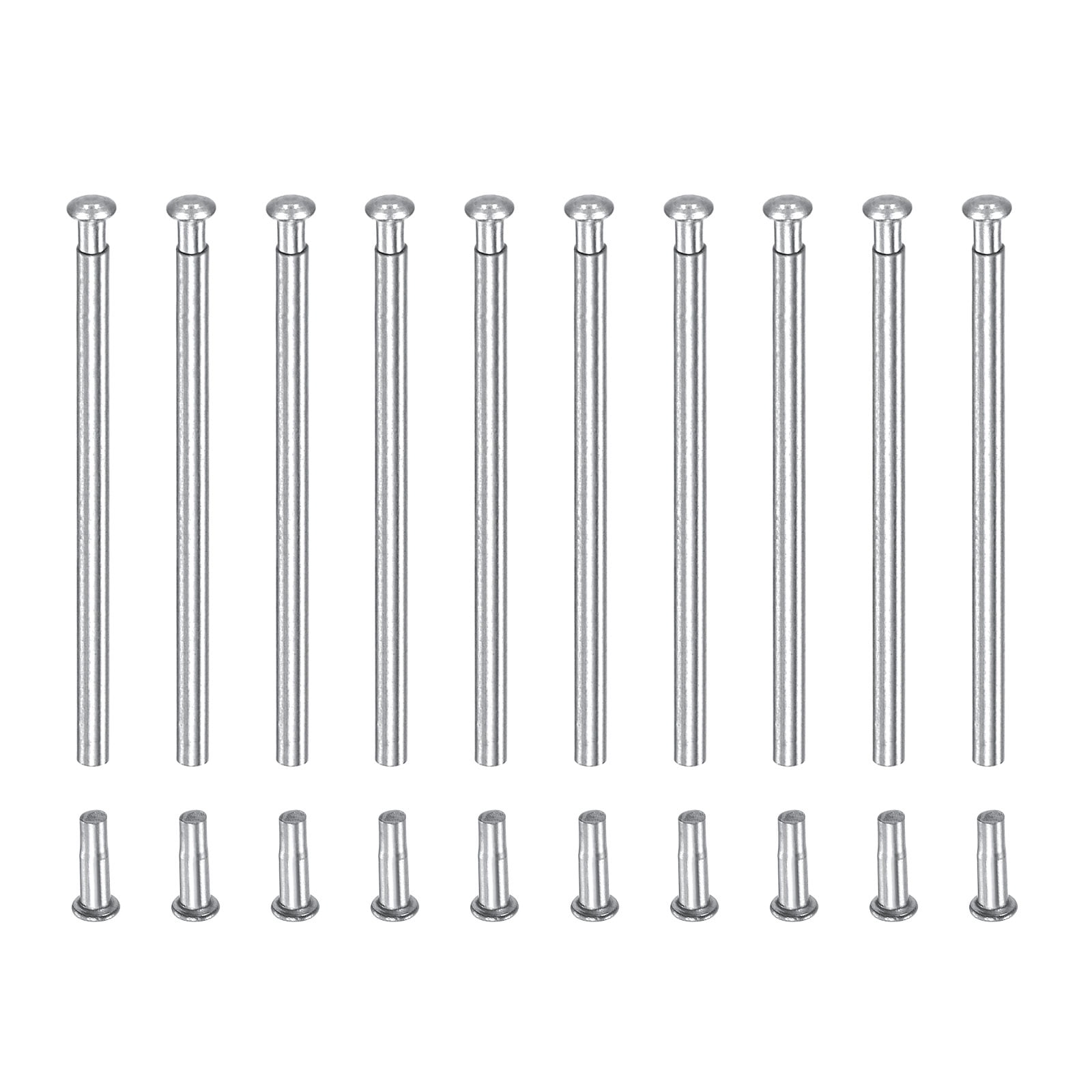 Uxcell 25x1.2mm Stainless Steel Tube Friction Pins Watch Strap Pressure ...