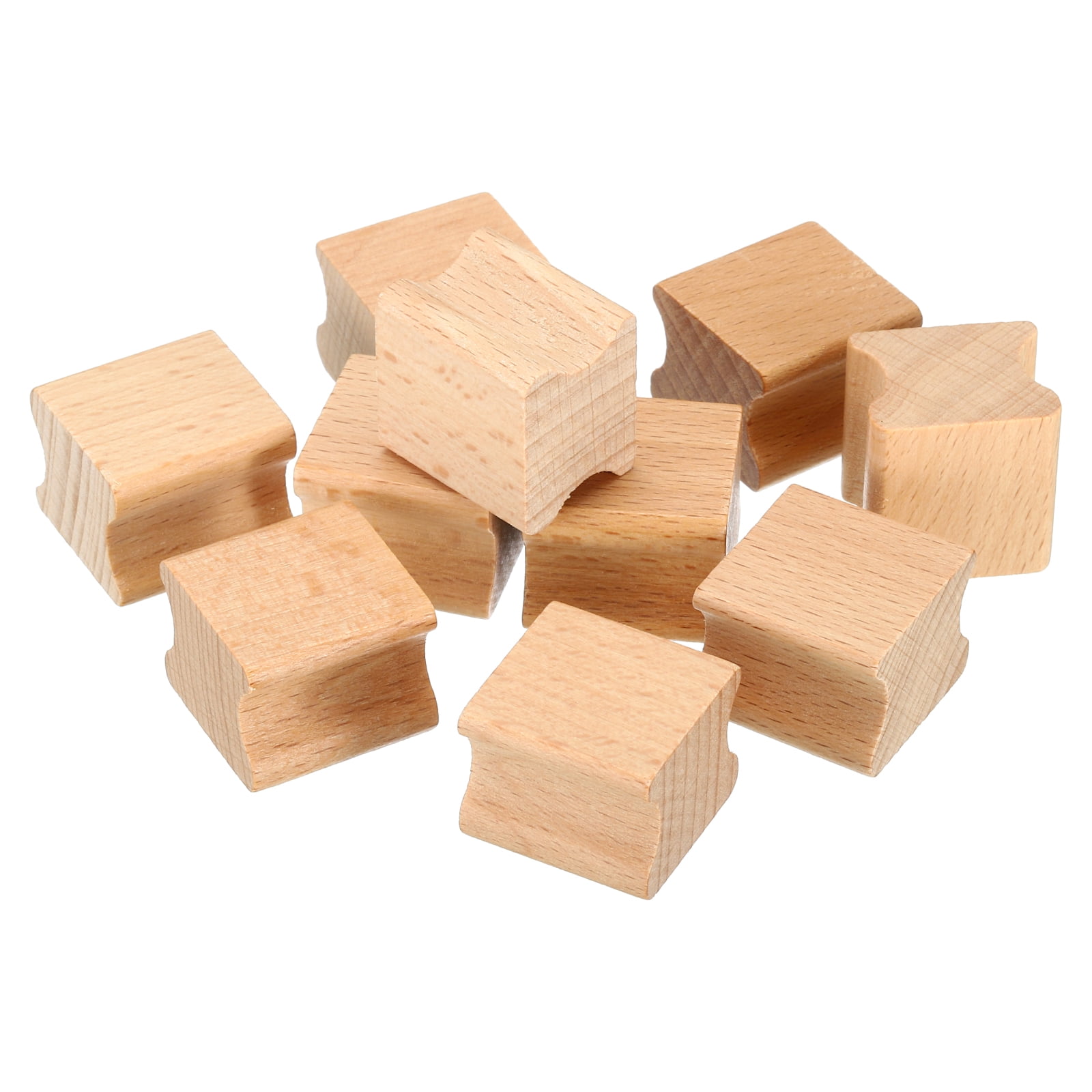 Uxcell 25x25mm Blank Wood Rubber Stamp Mounts, 20 Pack Wooden Rubber ...