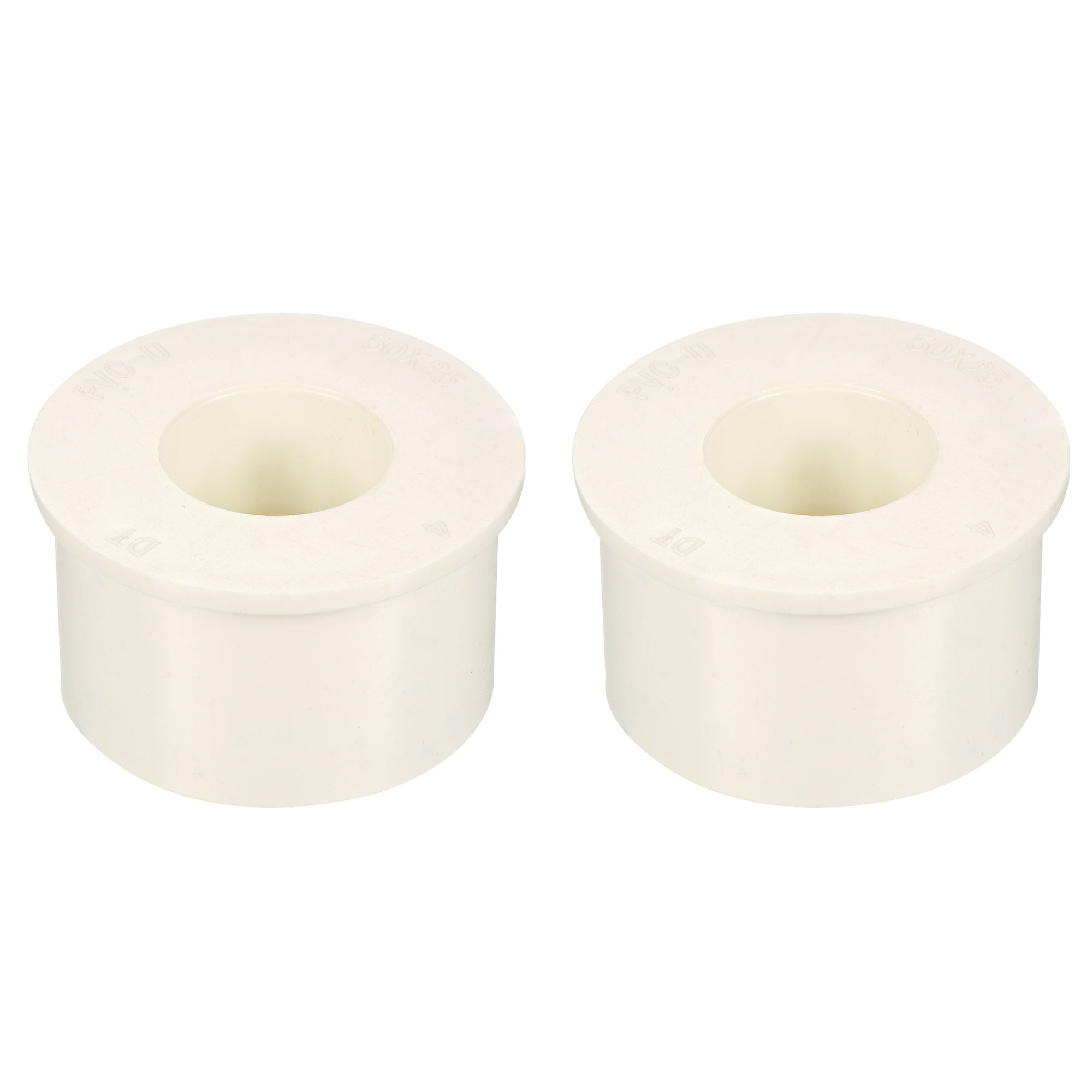 Uxcell 25x50mm PVC Reducer Bushing Pipe Fitting Coupling Tube Adapter ...