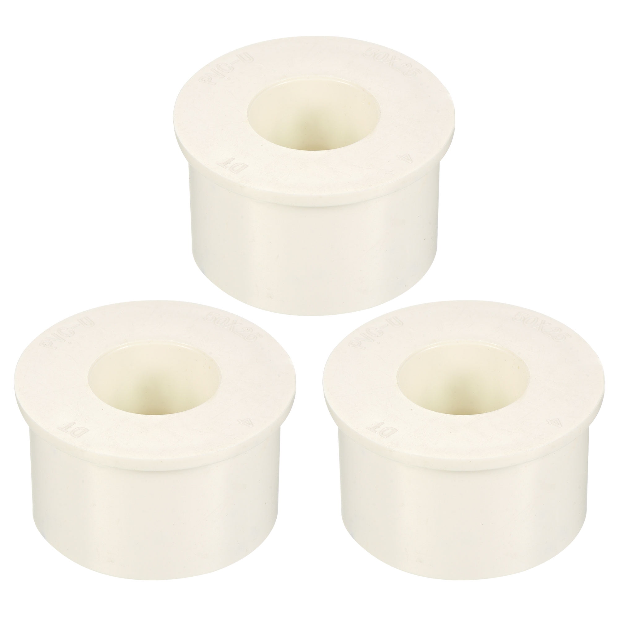 Uxcell 25x50mm PVC Reducer Bushing Pipe Fitting Coupling Tube Adapter ...