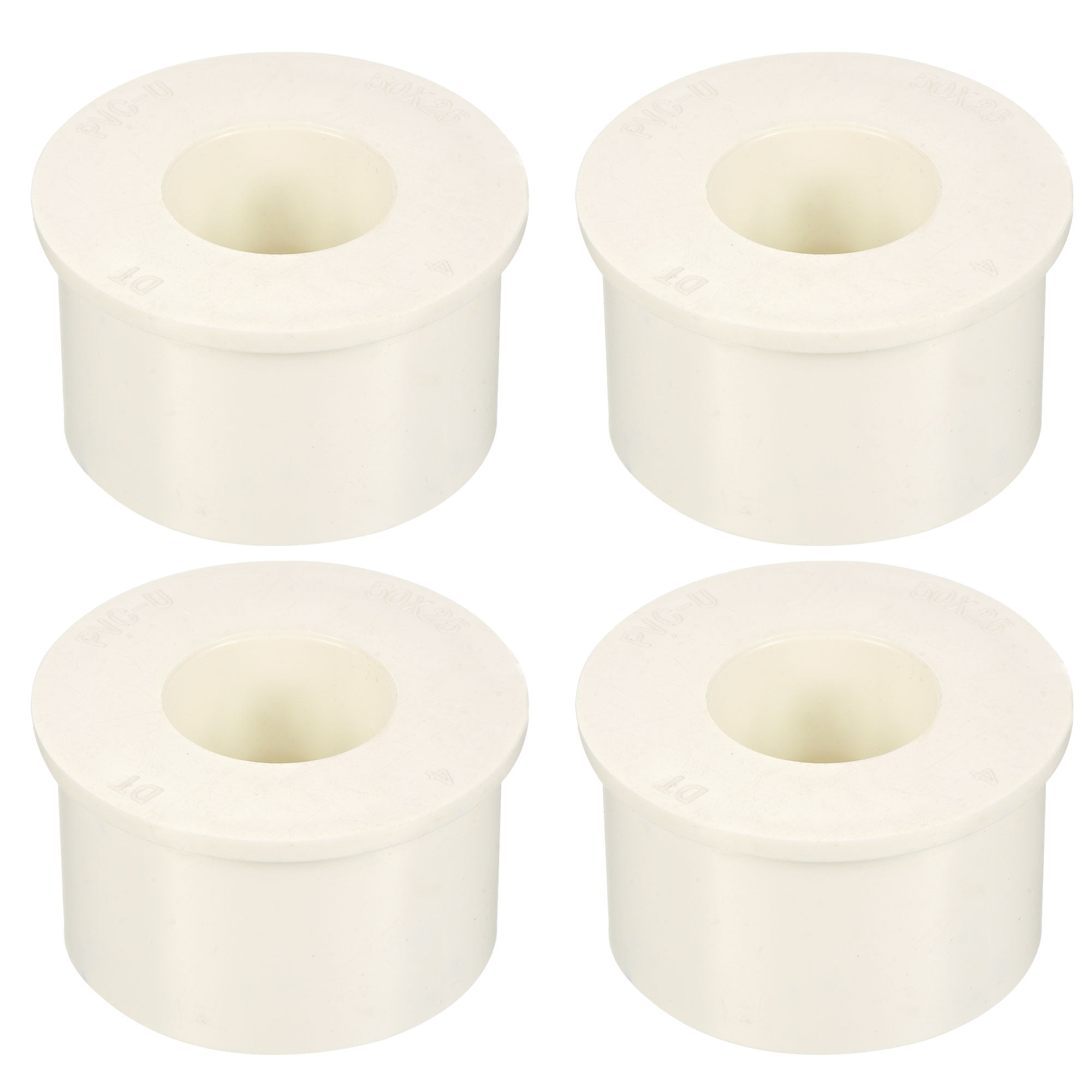 Uxcell 25x50mm PVC Reducer Bushing Pipe Fitting Coupling Tube Adapter ...