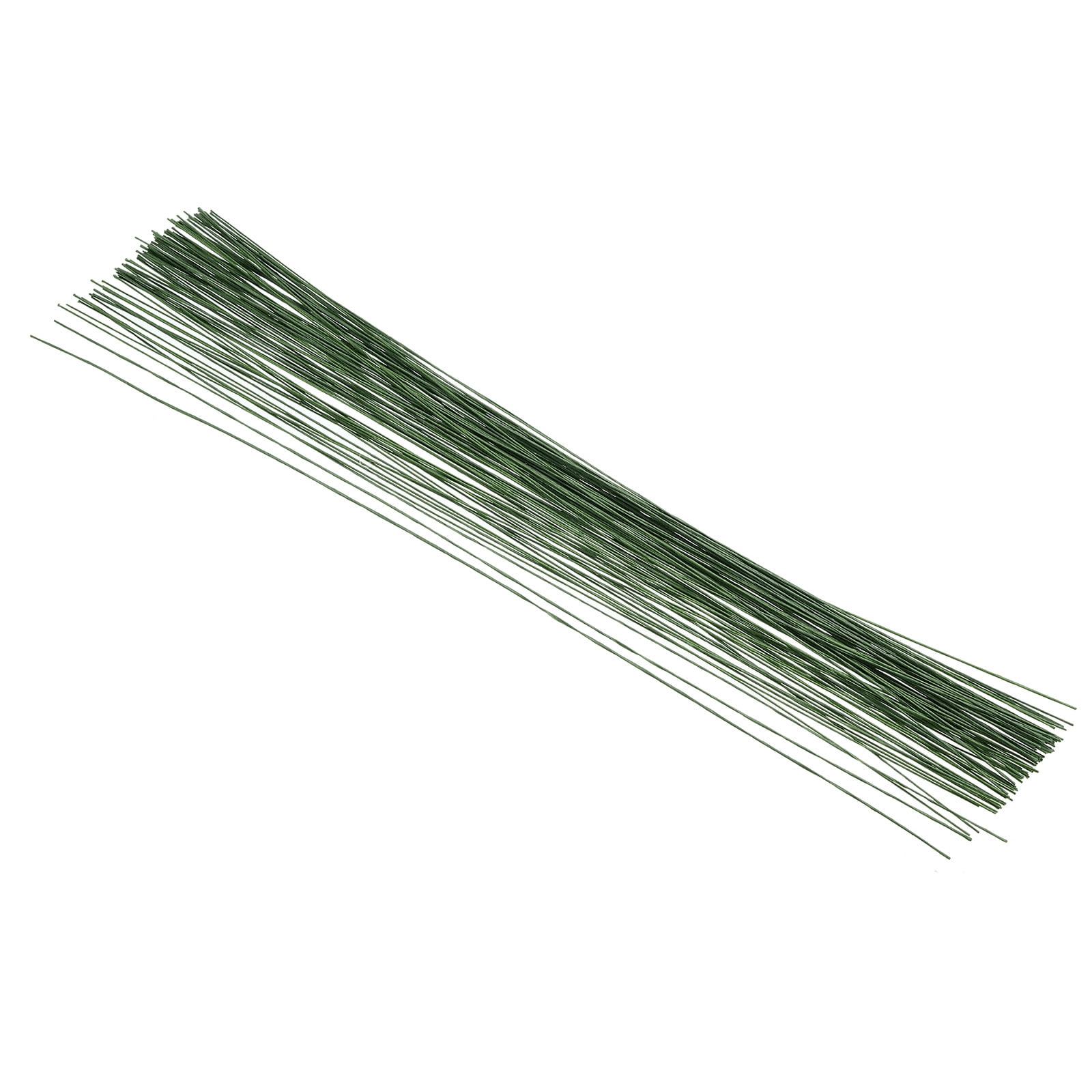 Uxcell 26 Gauge 14" Floral Stem Wire, 100 Pcs Paper Wrapped Iron Flower ...