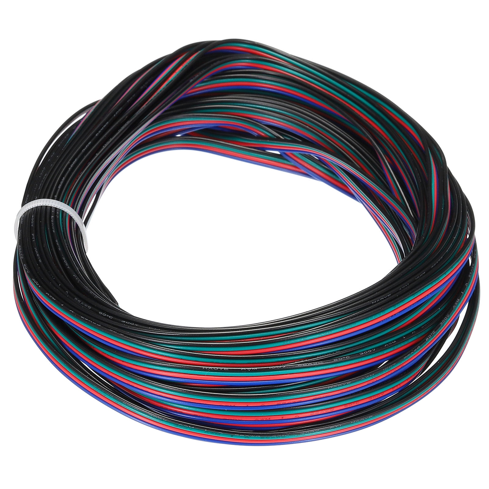 Uxcell 26 Gauge 4 Conductor Electrical Wire Tinned Copper Cable 49FT ...