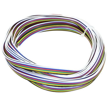 20 Gauge 2 Conductor Parallel PVC Wire, 5Ft/1.5M Long 1.8mm Dia 300V for LED RGB Cable, Internal ...