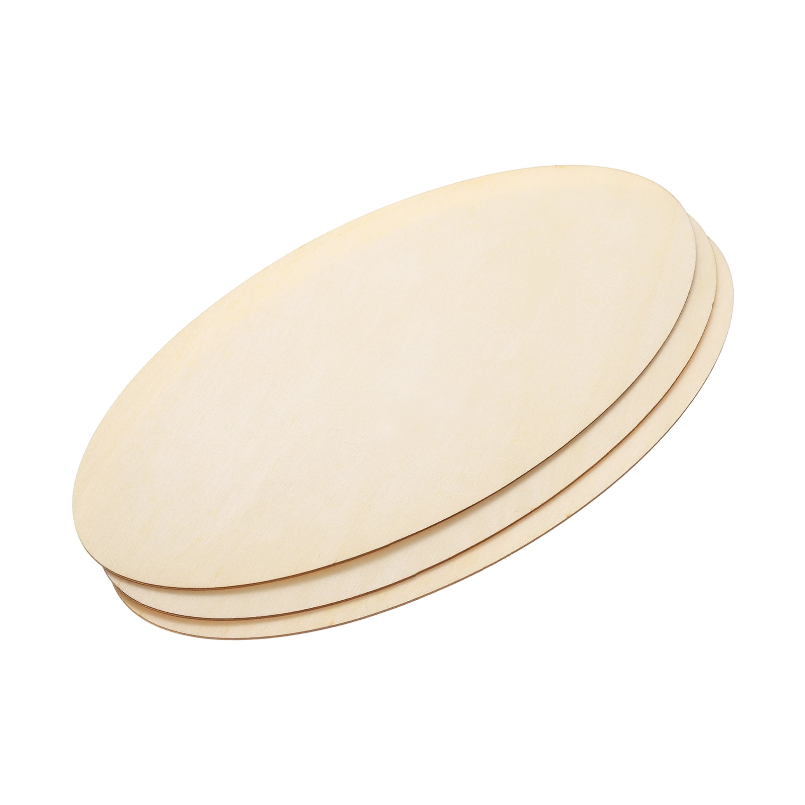 Uxcell 260x130mm Wood Pieces, 3 Pack Unfinished Oval Wood Shapes Blank ...