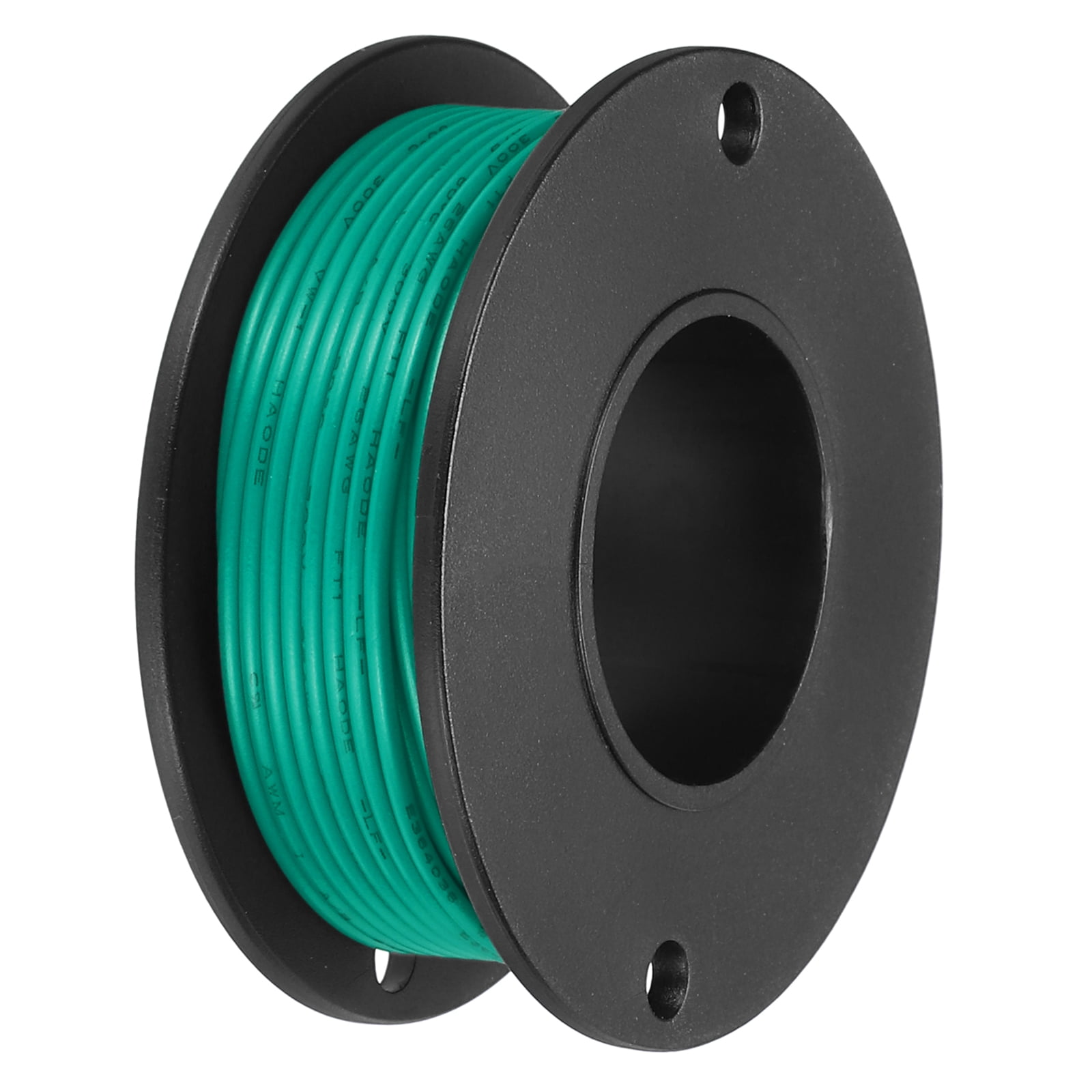 Uxcell 26AWG Stranded PVC Hookup Wire 10M/33ft Green, Electrical UL1007 Spool Tinned Copper Wire ...